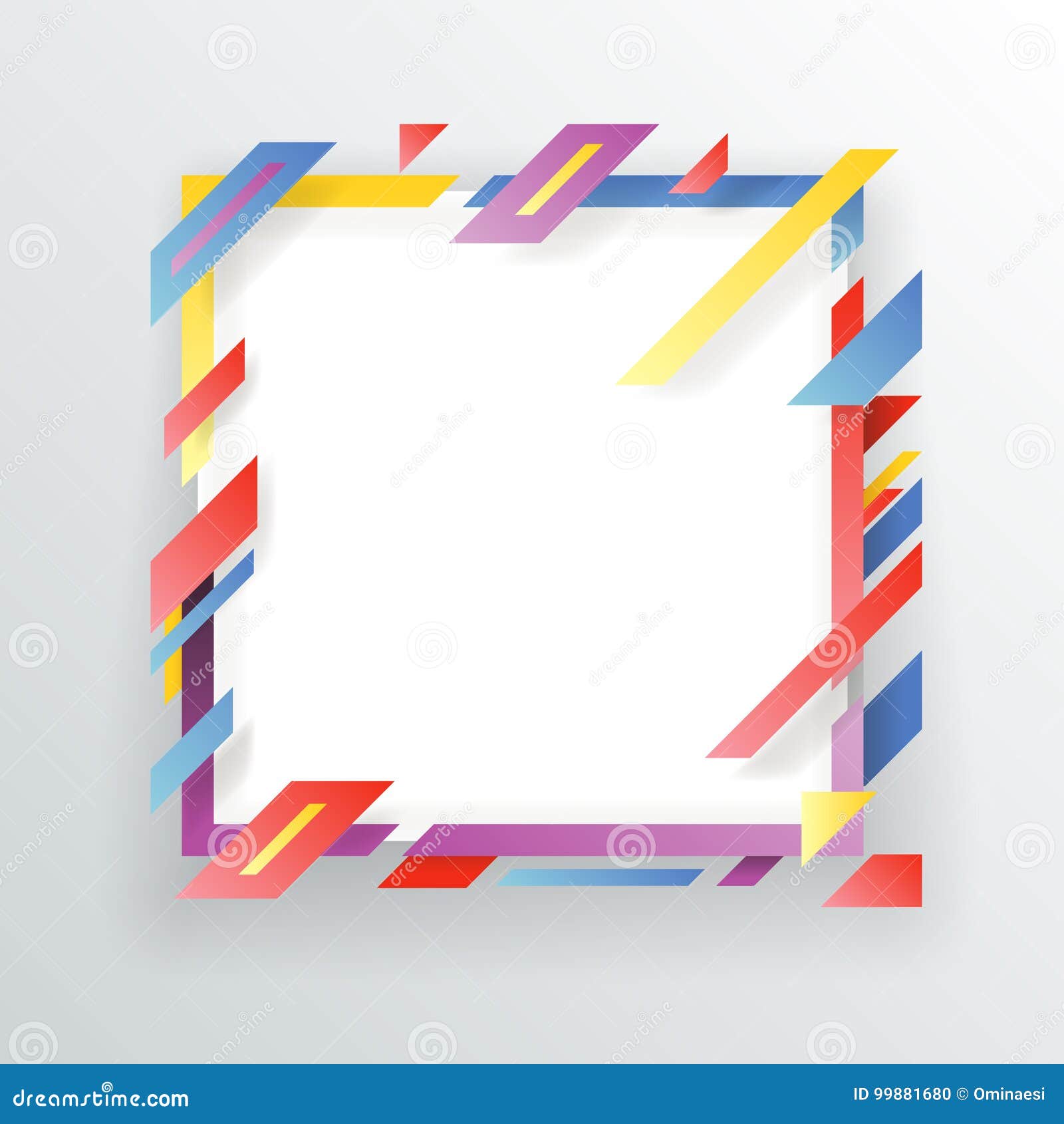 Abstract Paper Frame Flyer Geometric Background Template Mockup Vector ...