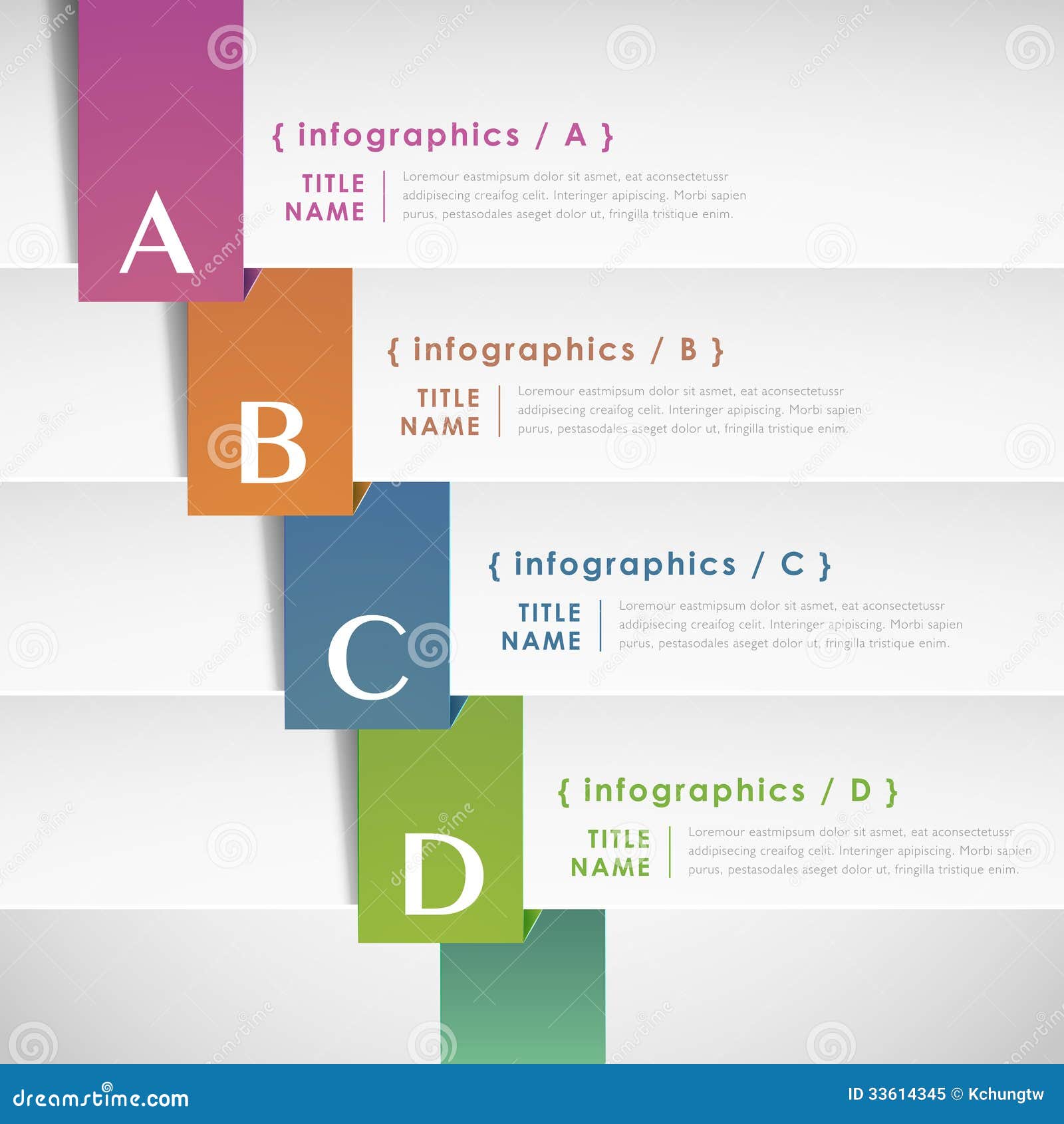 Abstract Paper Infographic Elements Stock Vector - Illustration of ...