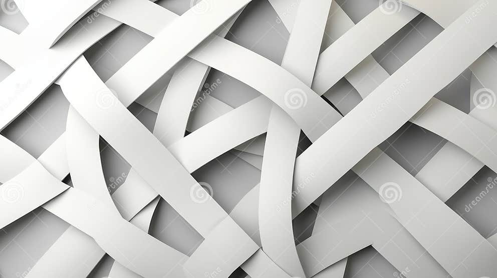 Abstract Paper Installation with Interlocking Geometric Shapes Creates ...