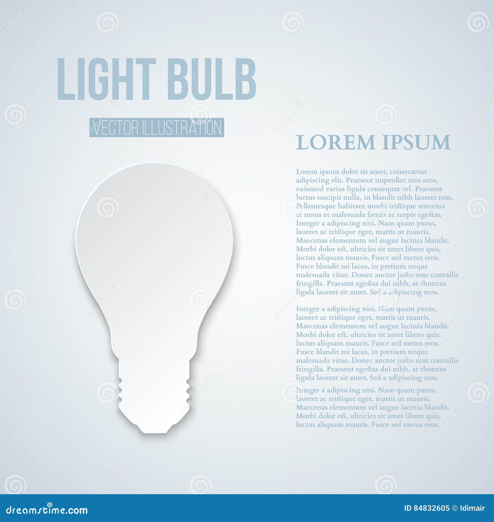 Abstract Paper Light Bulb Vector Stock Vector - Illustration of ...