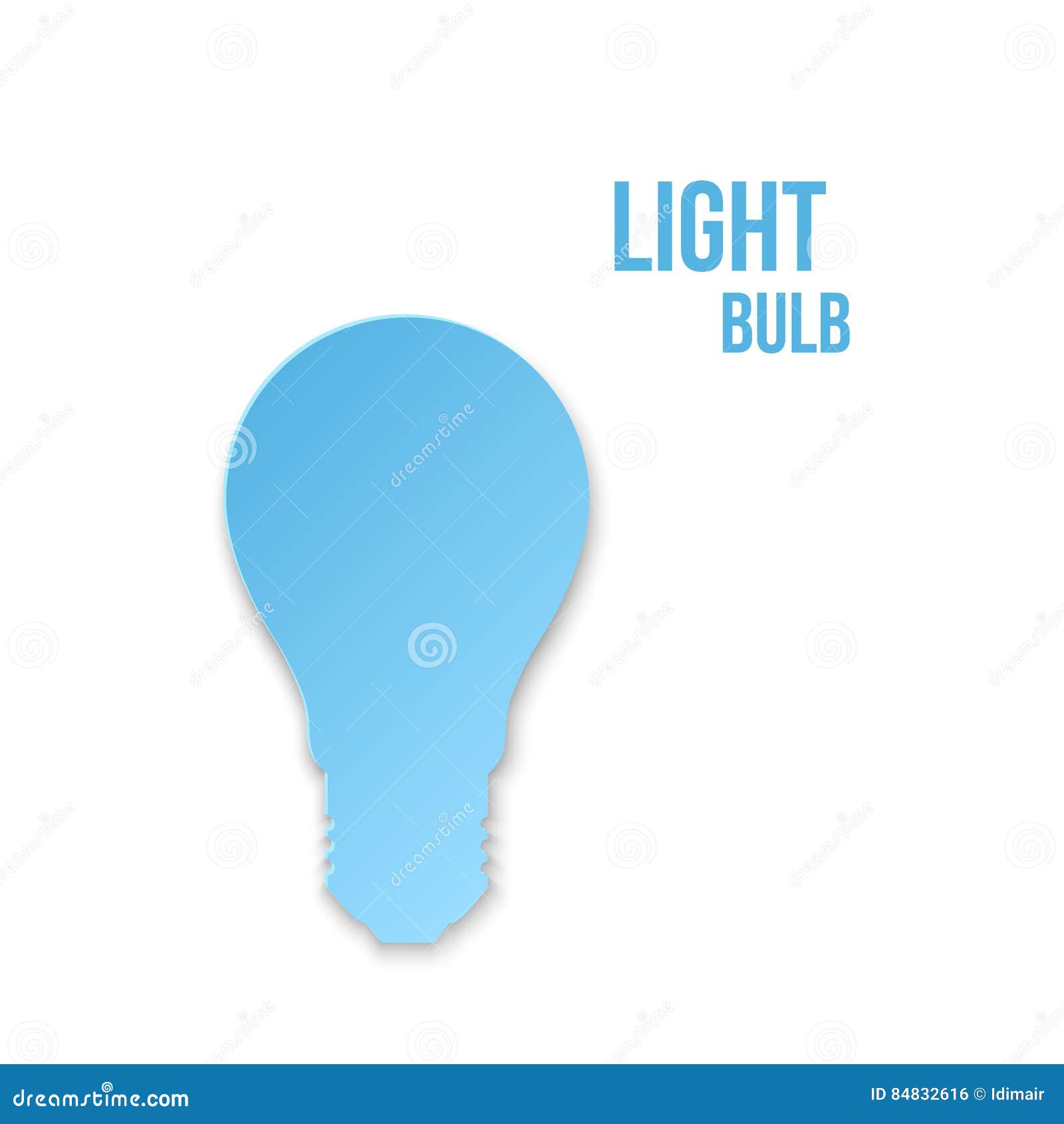 Abstract Paper Light Bulb Vector Stock Vector - Illustration of ...