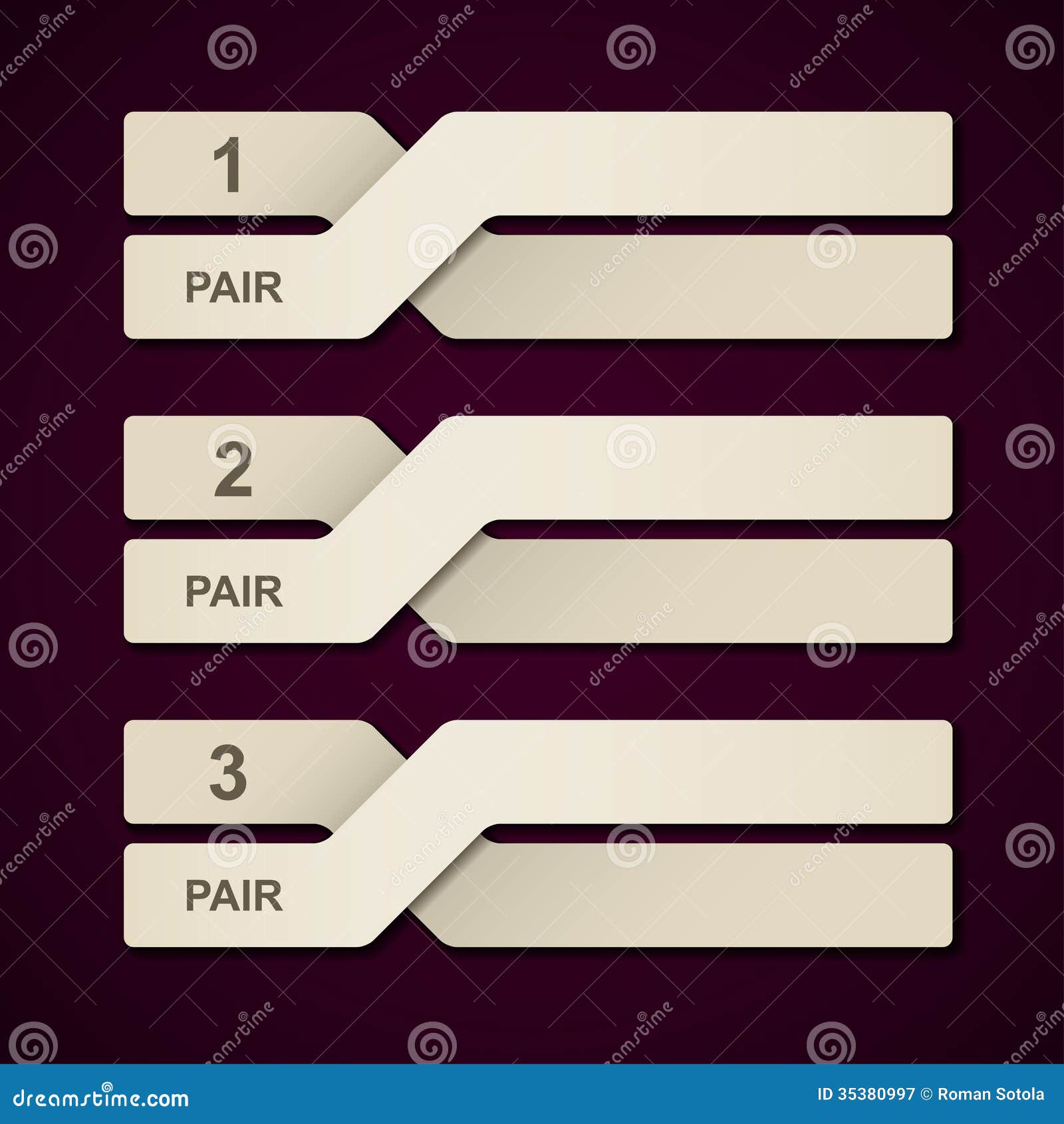 Abstract Paper Pair Infographic Stock Vector - Illustration of number ...