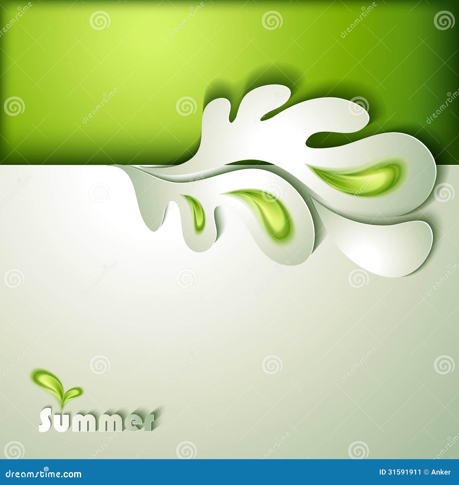 Abstract paper plant stock vector. Illustration of leaf - 31591911