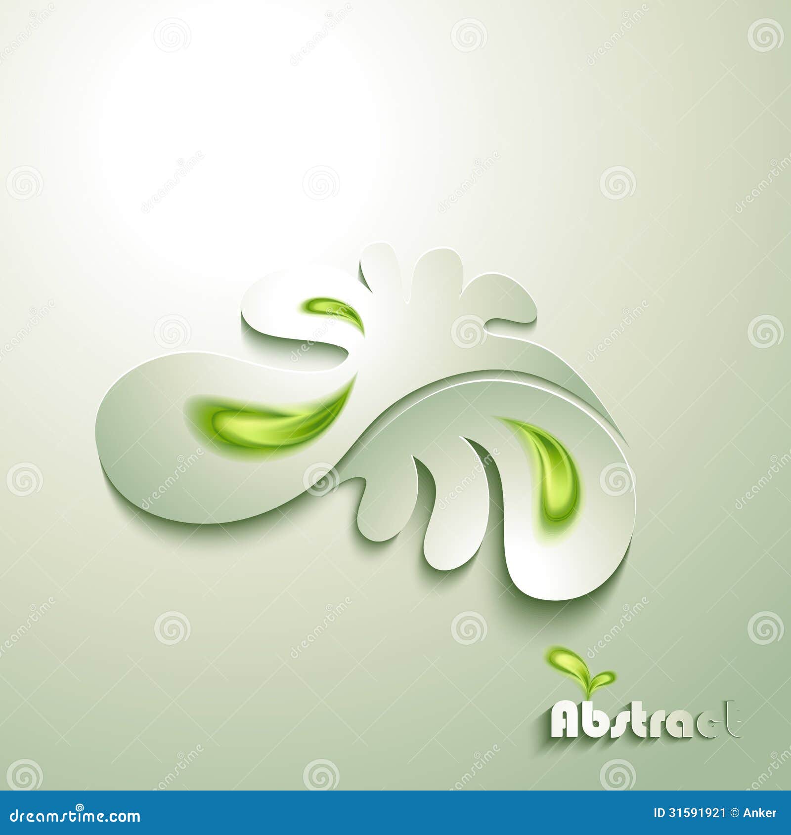 Abstract paper plant stock vector. Illustration of graphic - 31591921