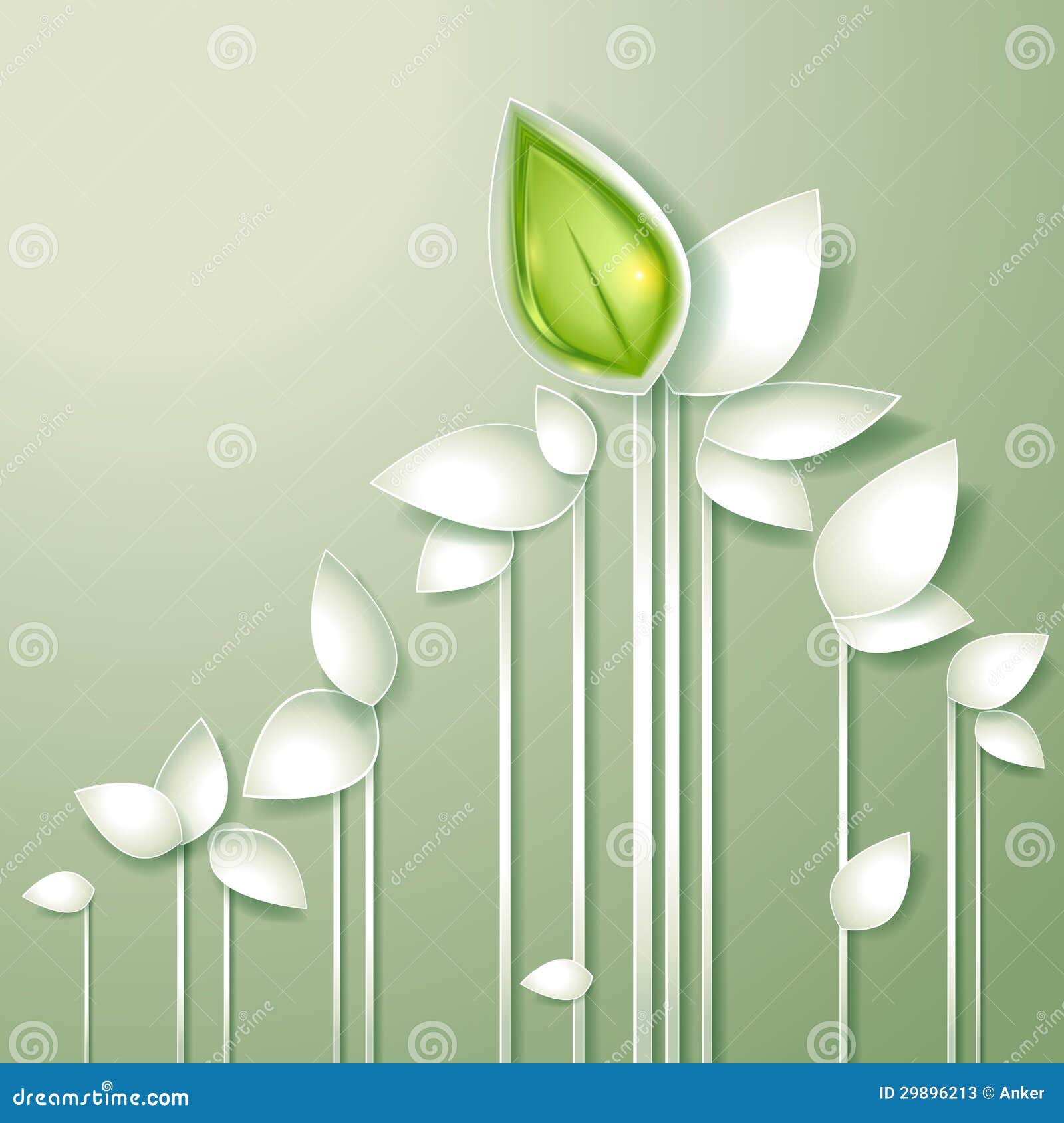 Abstract paper plants stock vector. Illustration of leaves - 29896213