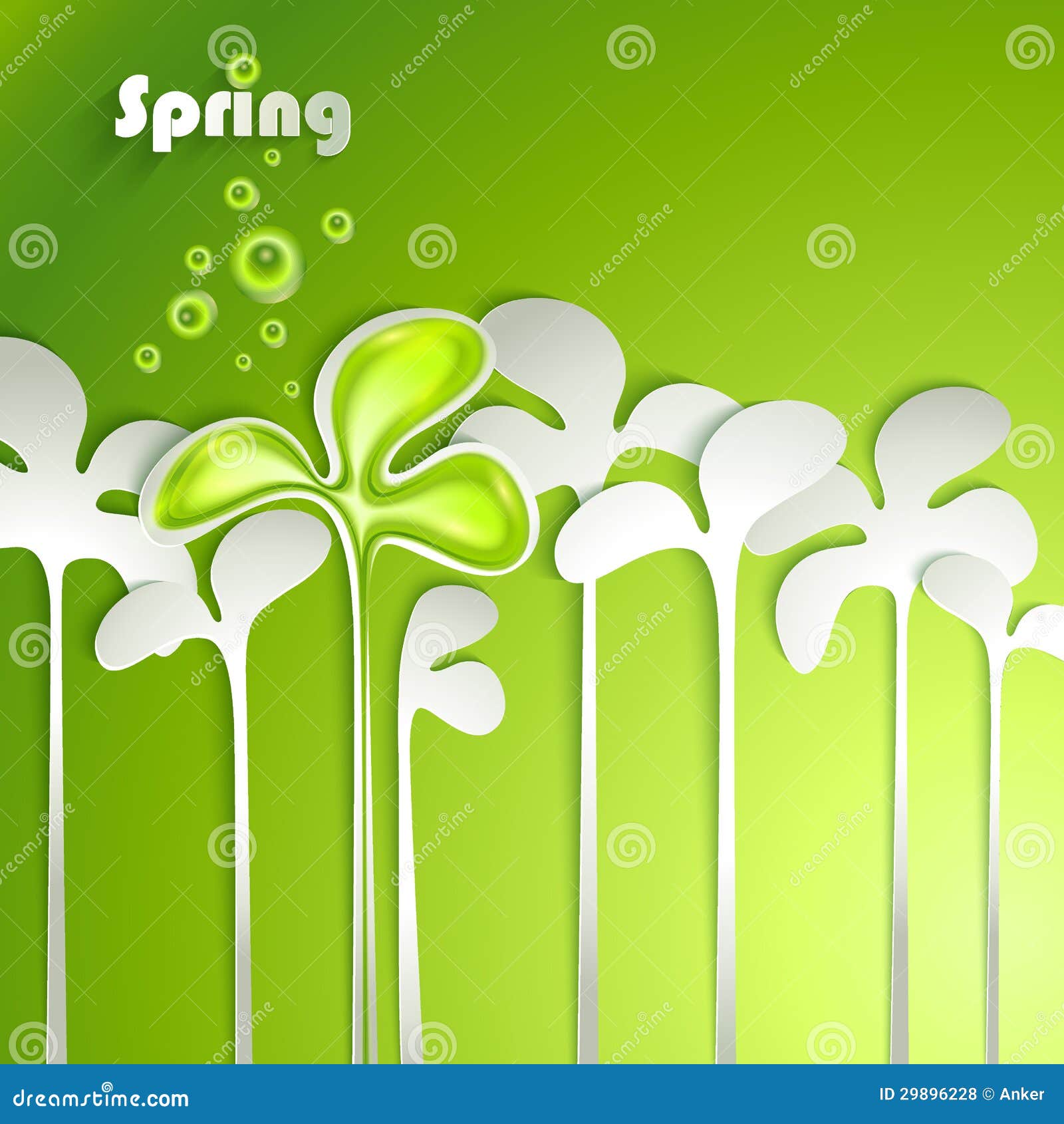 Abstract Paper Spring Plants Stock Vector - Illustration of flora ...