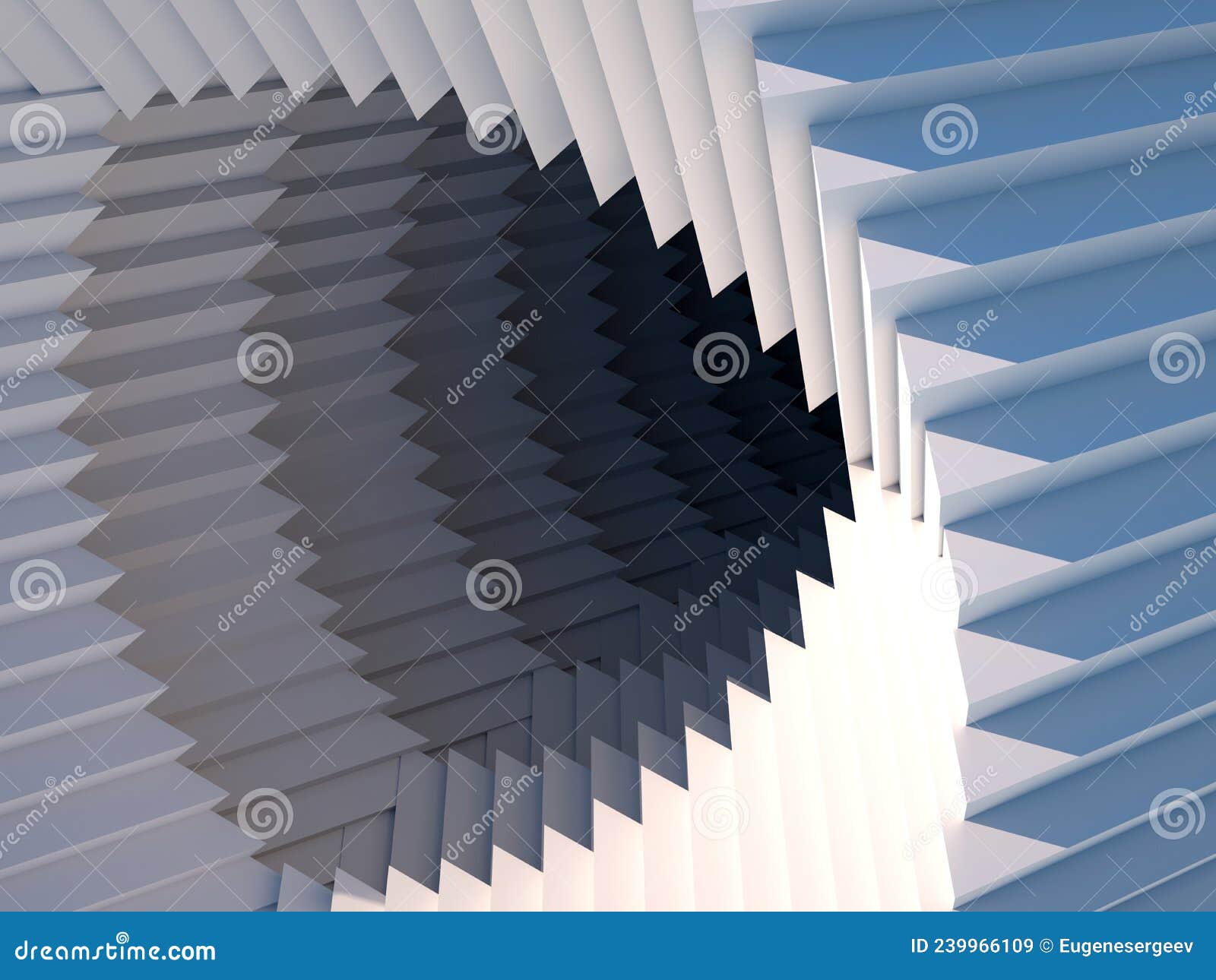 Abstract Parametric Architectural Background, 3d Stock Illustration ...