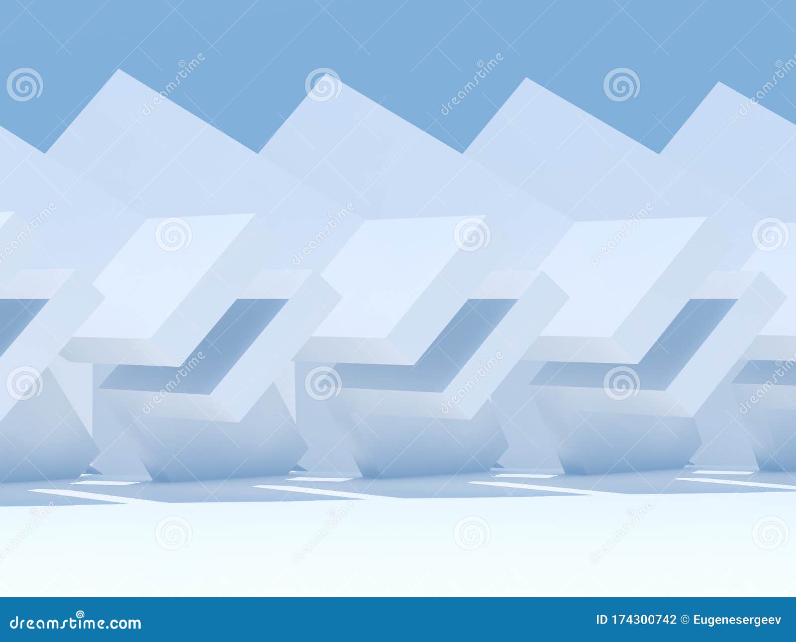 Abstract Parametric Architecture Installation, 3d Art Stock ...