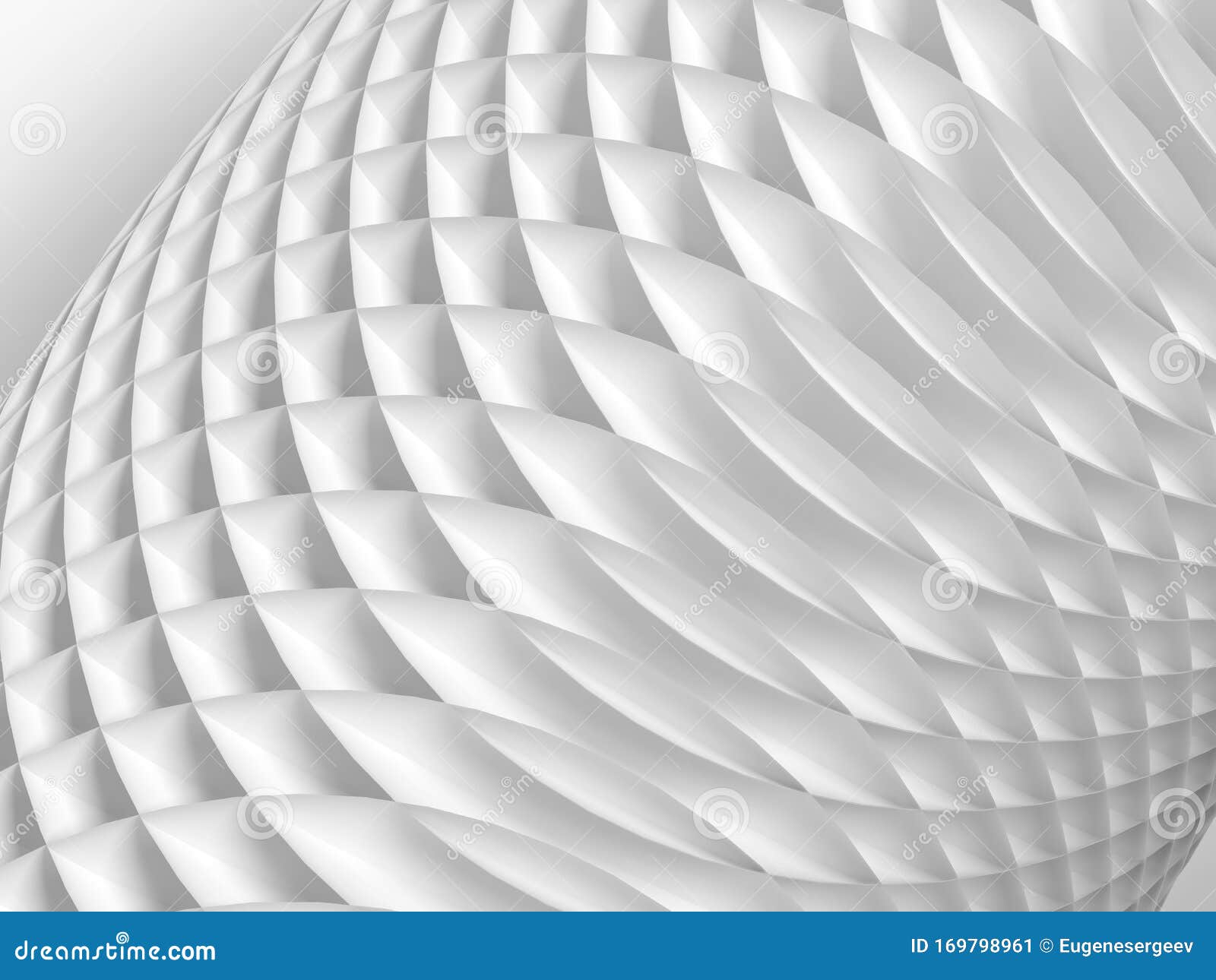 Abstract Parametric Background with Bent Structure Made of White ...
