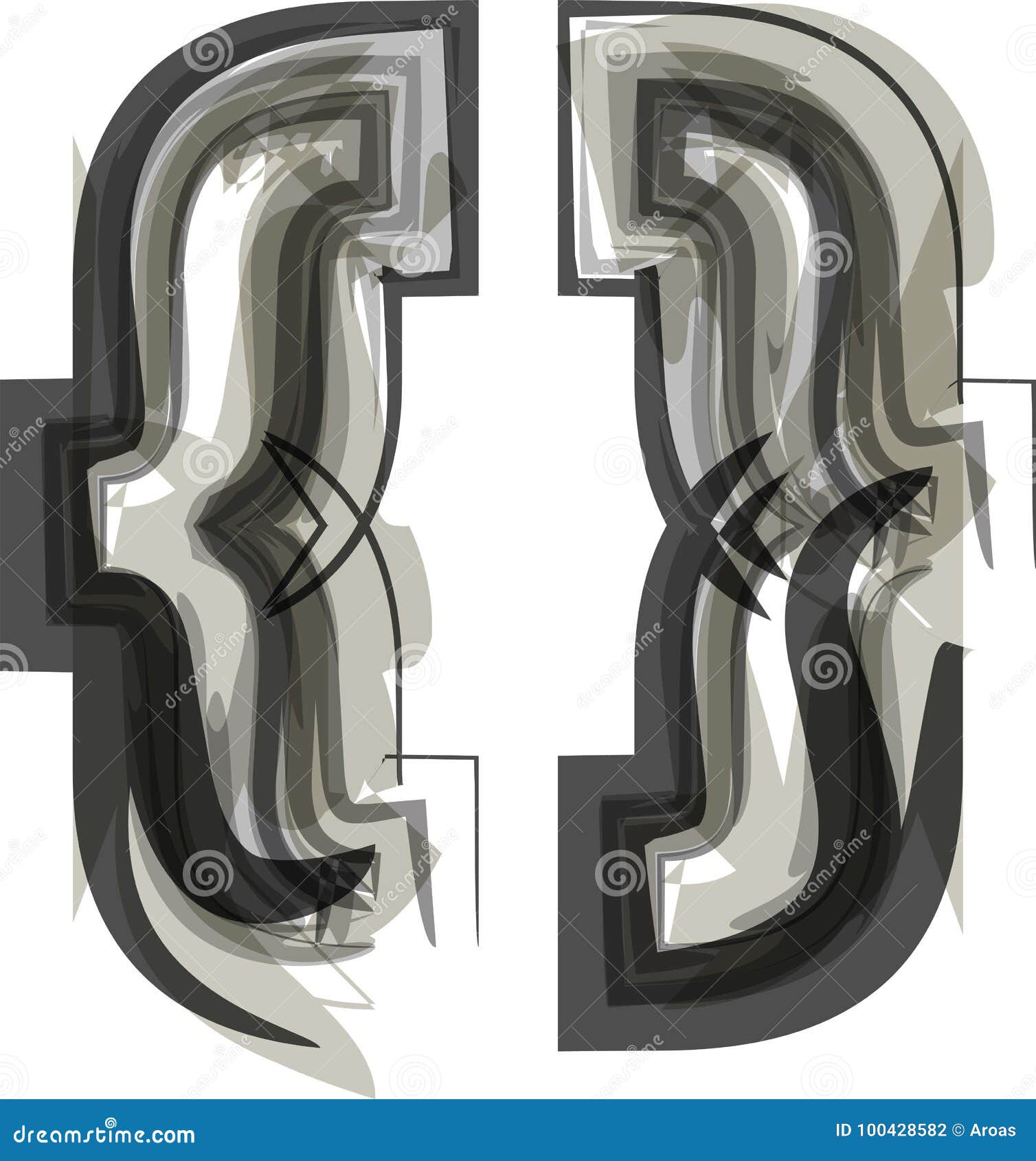 Abstract Parenthesis Symbol Stock Vector - Illustration of artistic ...