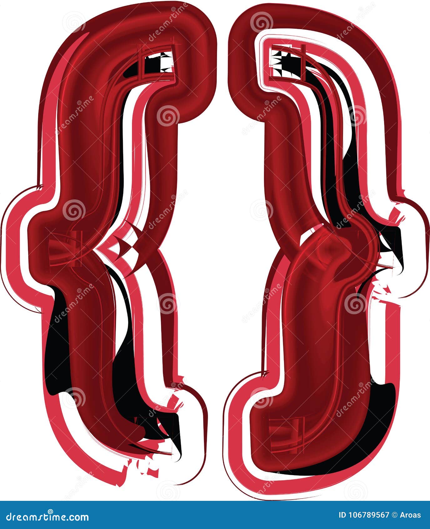 Abstract Parenthesis Symbol Stock Vector - Illustration of artwork ...