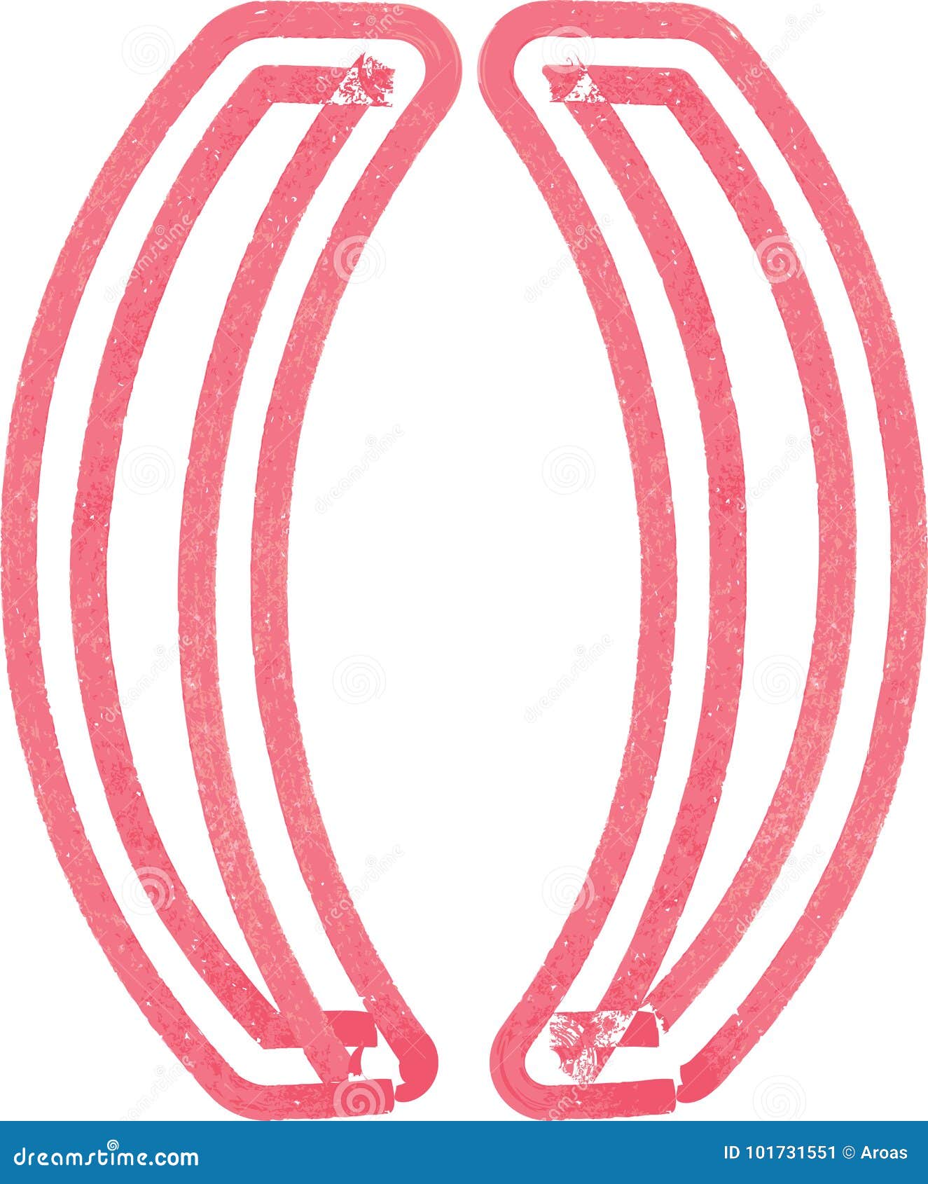 Abstract Parenthesis Symbol Made with Red Marker Stock Vector ...