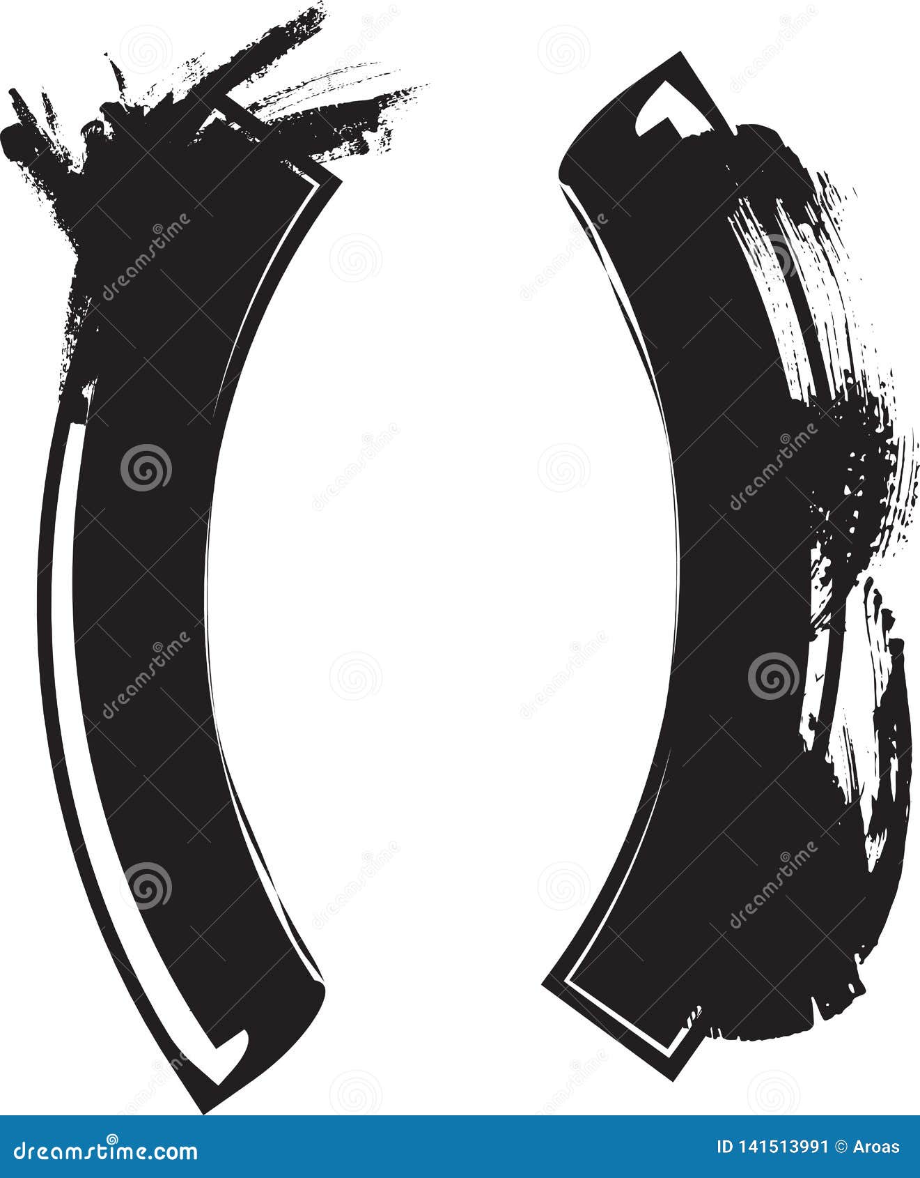 Abstract Parenthesis Symbol Stock Vector - Illustration of rough ...