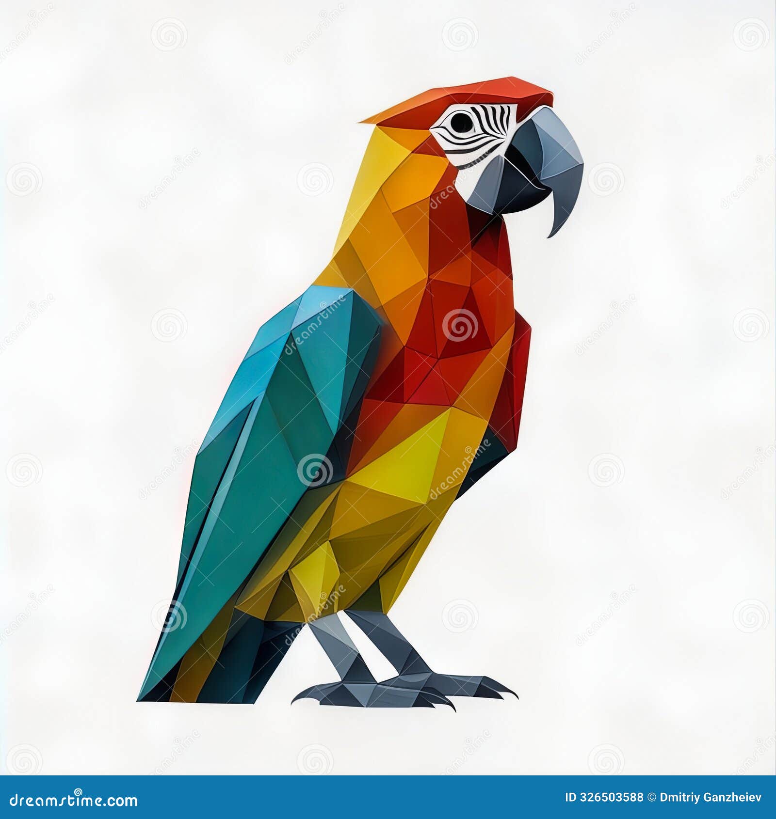 Cubist Parrot stock illustration. Illustration of modern - 326503588
