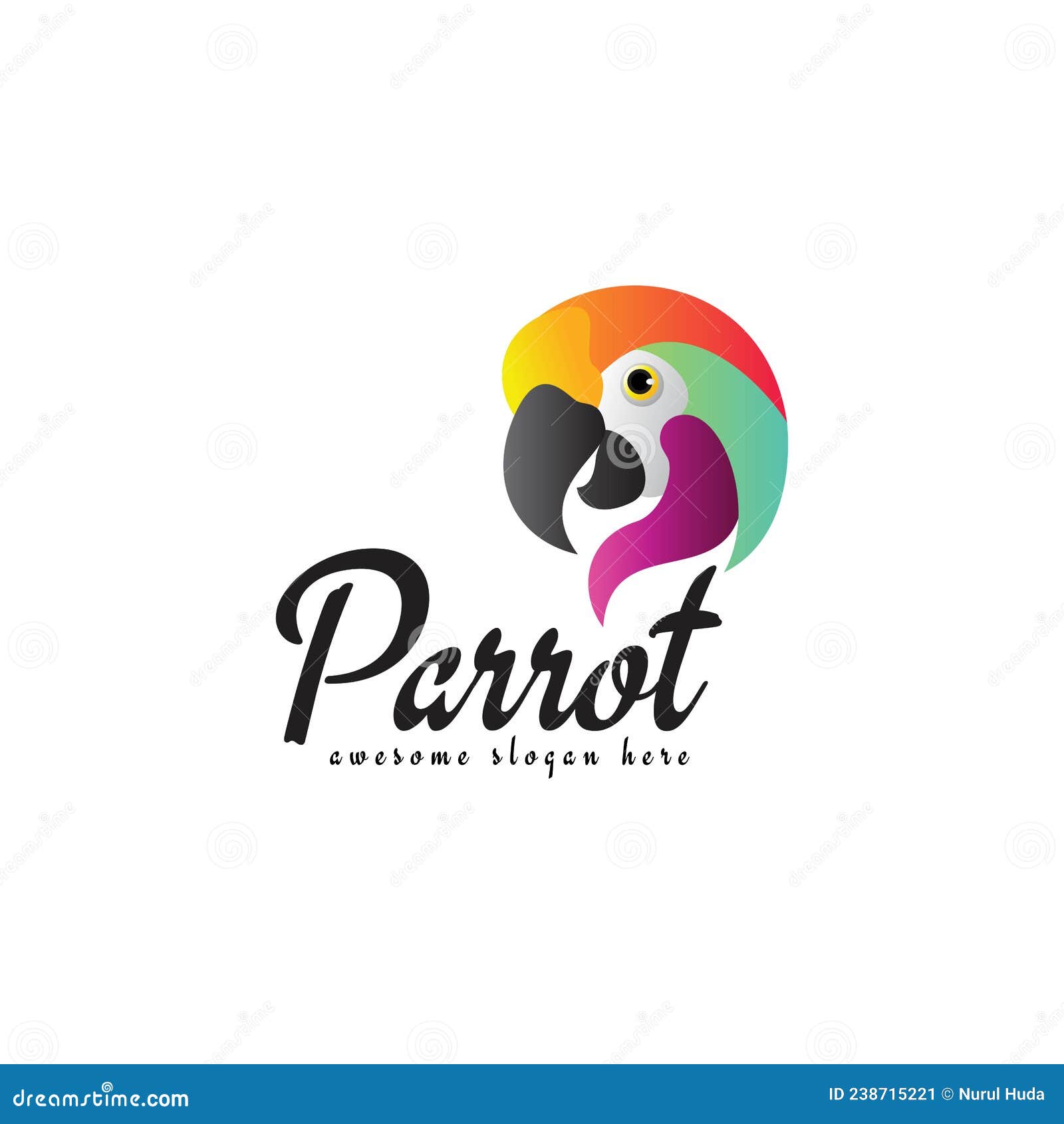Abstract Parrot Logo Design, Colorful Bird Logo,modern, Vector, Icon ...