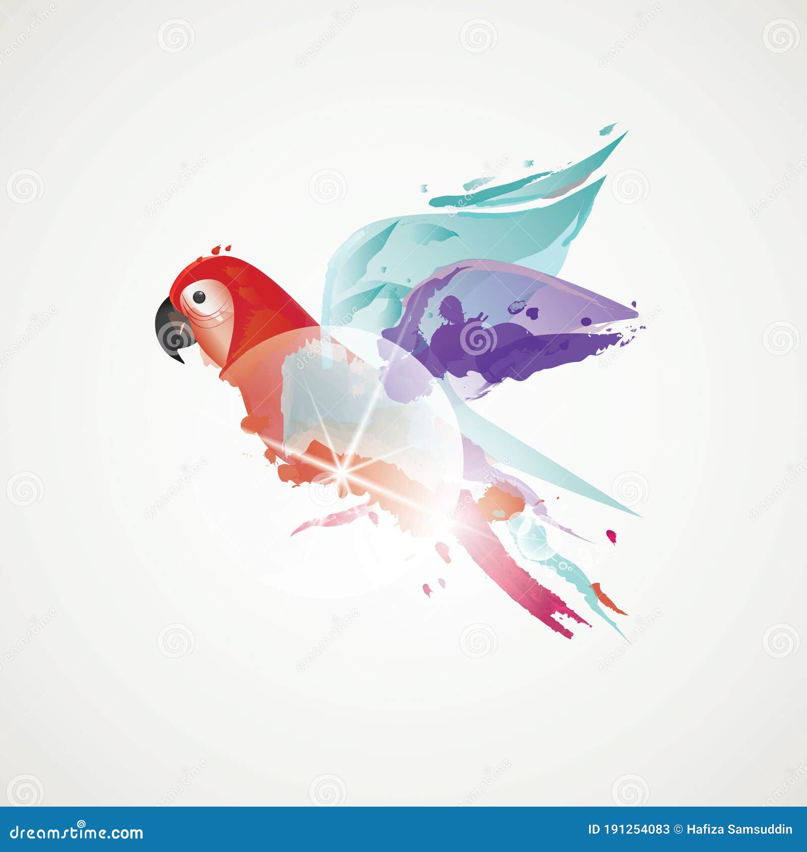 Abstract Parrot. Vector Illustration Decorative Design Stock Vector ...