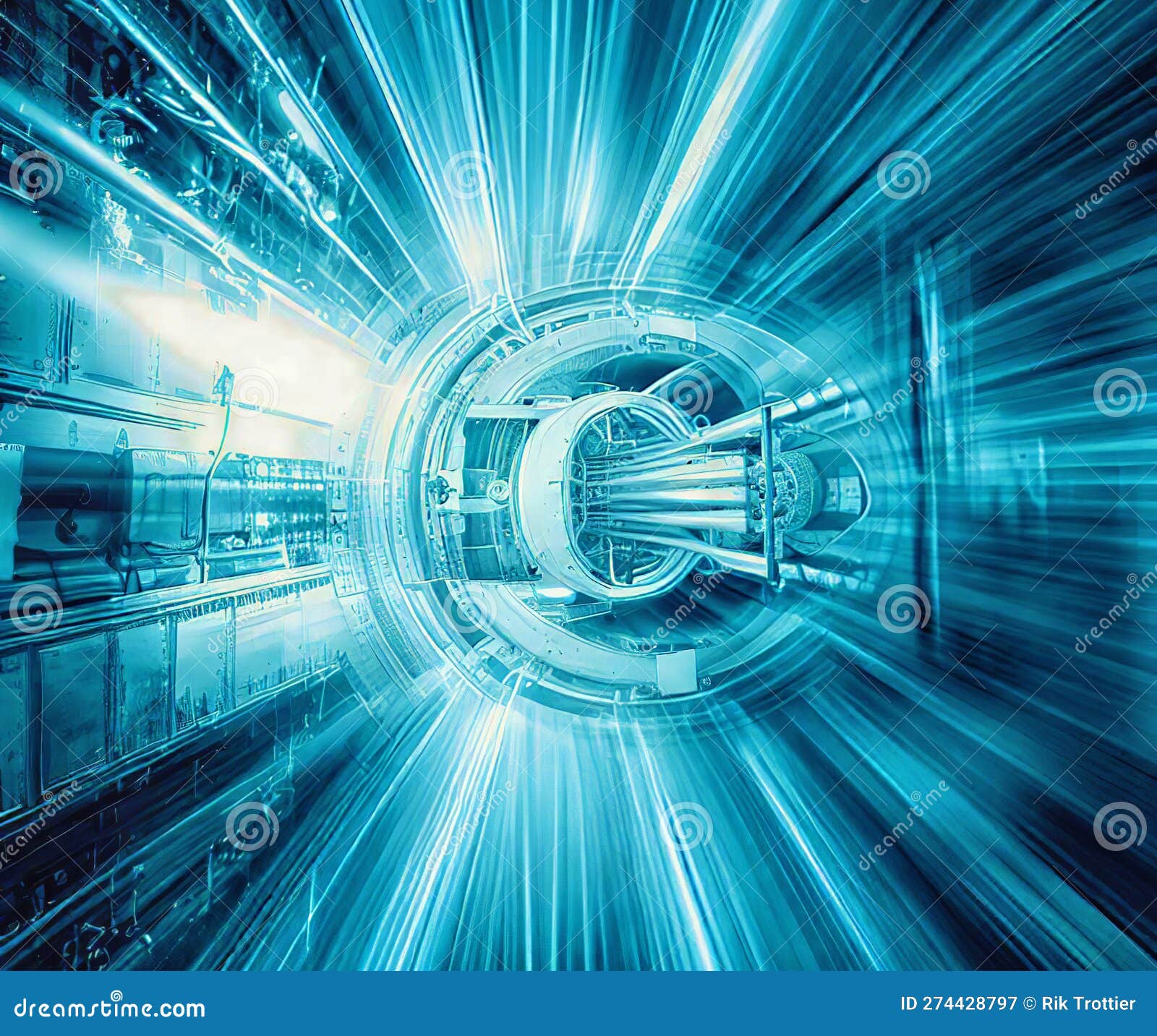 Abstract Particle Accelerator Concept Stock Image Image Of Machine