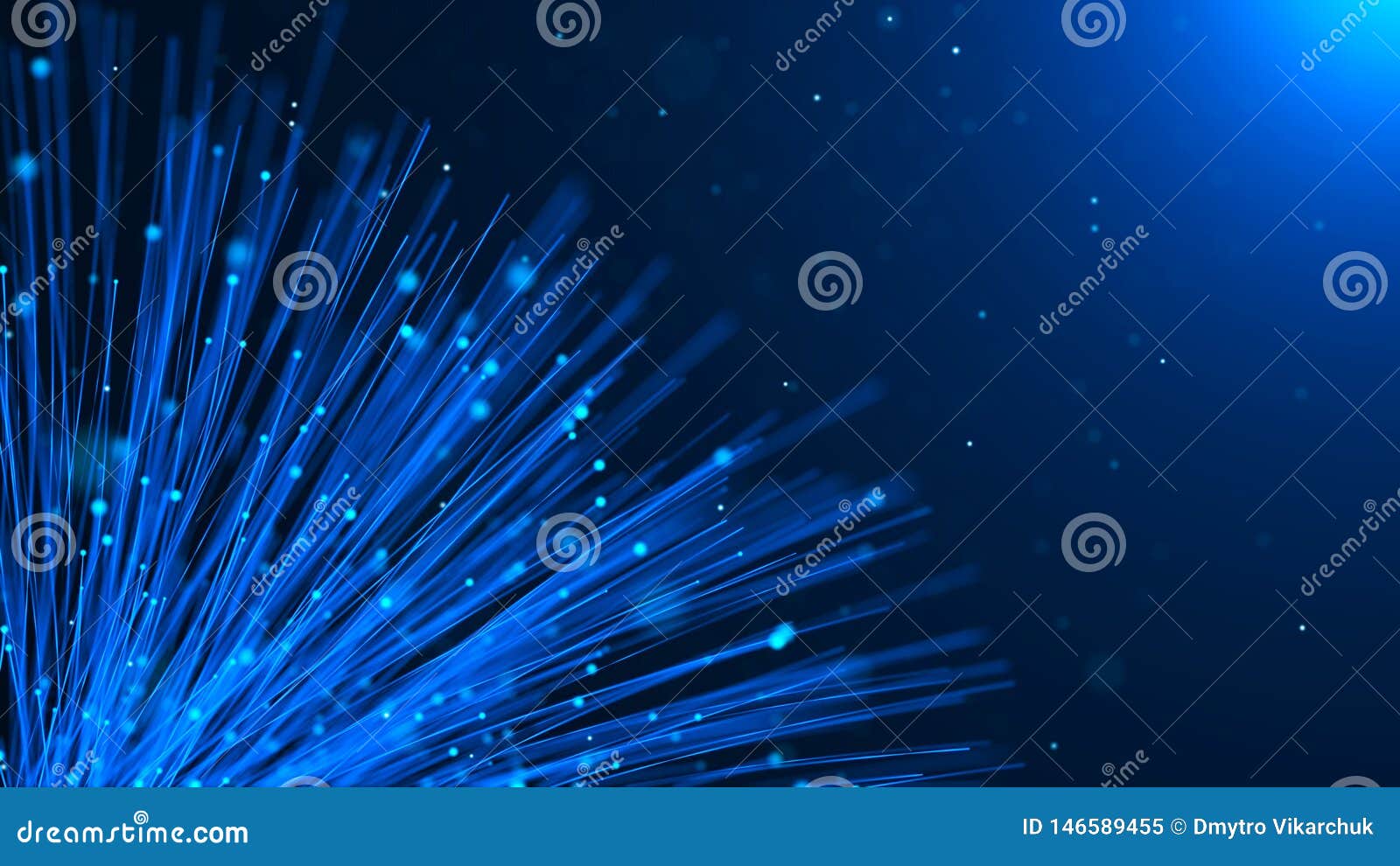 Abstract Particle Background. Particle Flow. Big Data. Futuristic ...