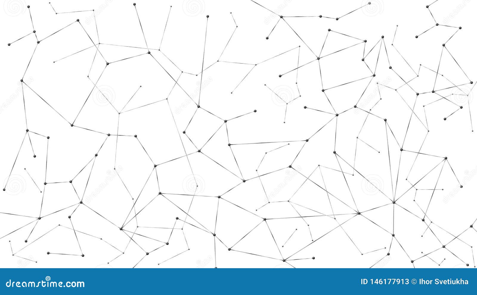 Abstract Particle Background Mess Network Nodes Connected In Web Futuristic Plexus Array Big