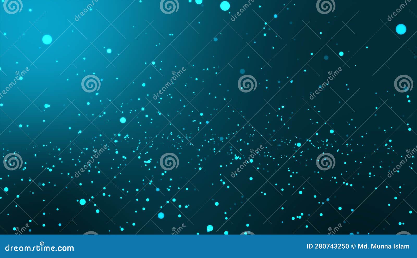 Abstract Particle Bounce Background. Particles Bounce on a Reflective ...