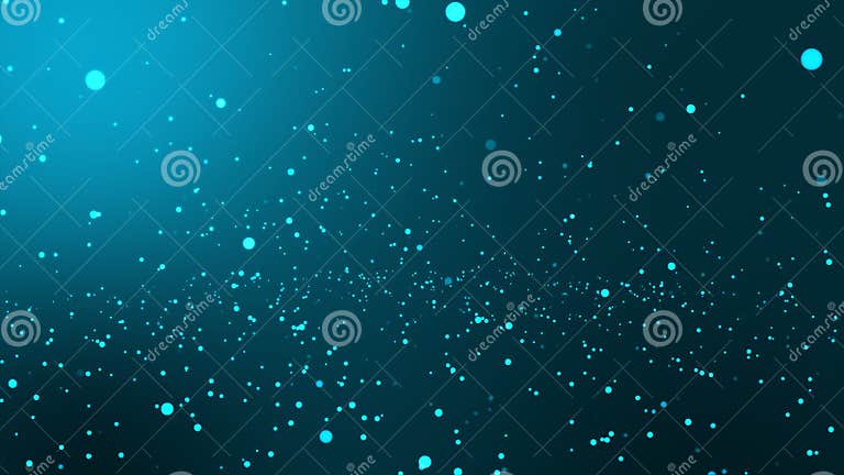 Abstract Particle Bounce Background. Particles Bounce on a Reflective ...