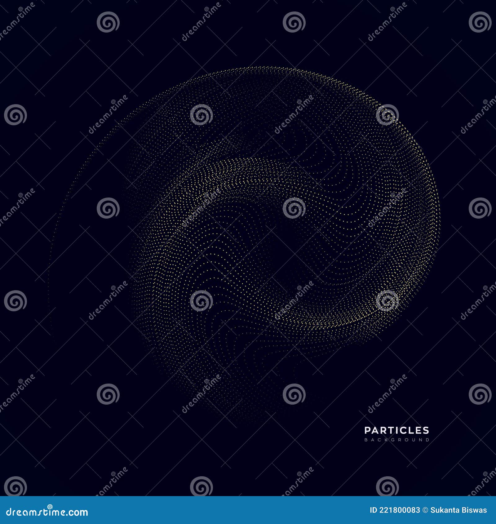 Abstract Particle 3d Background, Wave Graphic Element, Technology and ...