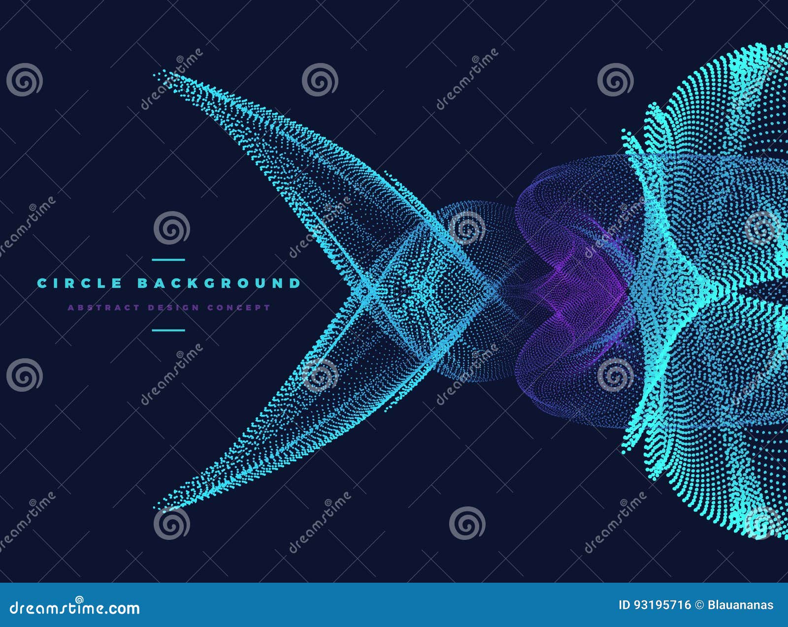 Abstract Particle Fish Shape Stock Vector - Illustration of horizontal ...