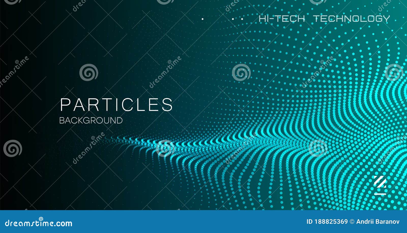 Abstract Particle Fractal Background, Hi-tech and Big Data Background Stock Vector ...