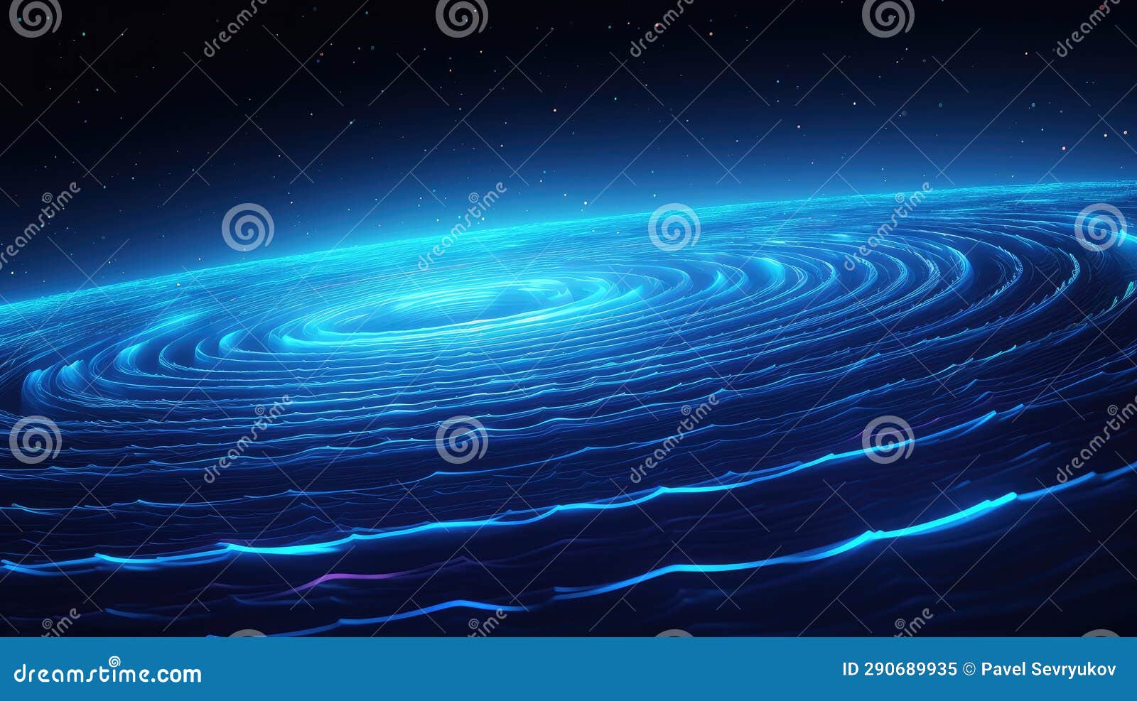 Abstract Particle Shockwave Ripples Stock Illustration - Illustration ...
