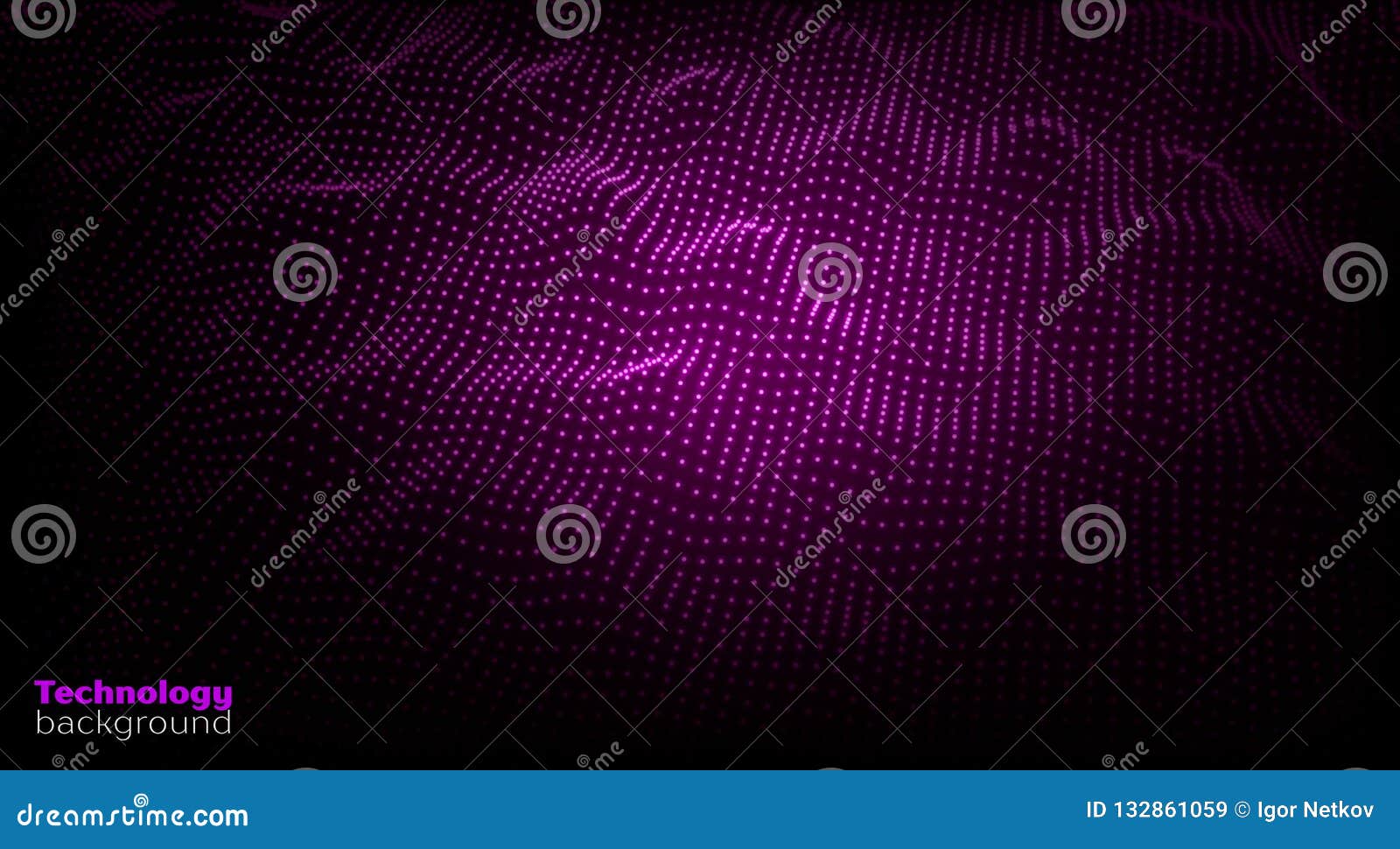 Abstract particle wave stock vector. Illustration of element - 132861059