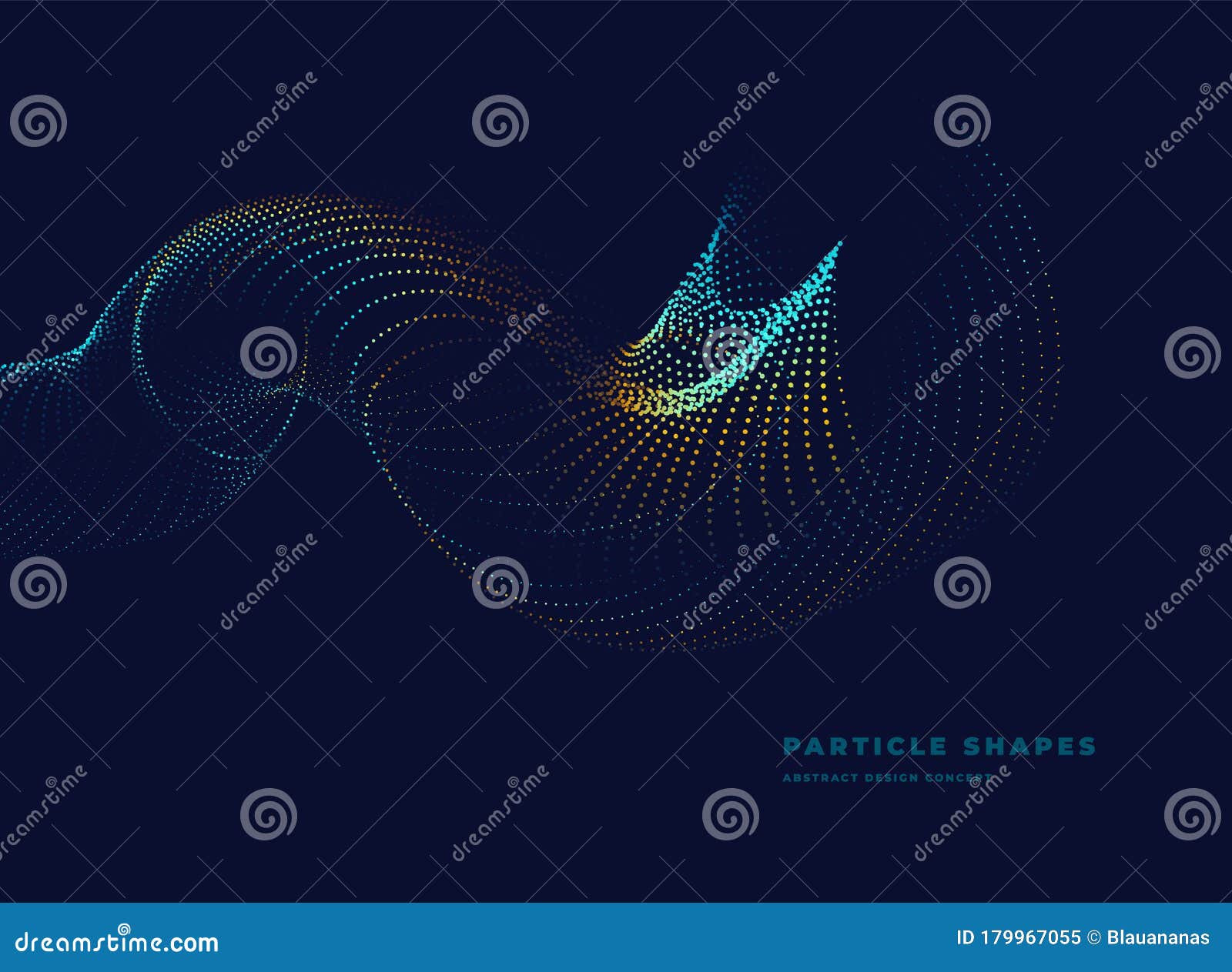 Abstract Particle Wave, Vector Tube Stock Vector - Illustration of ...
