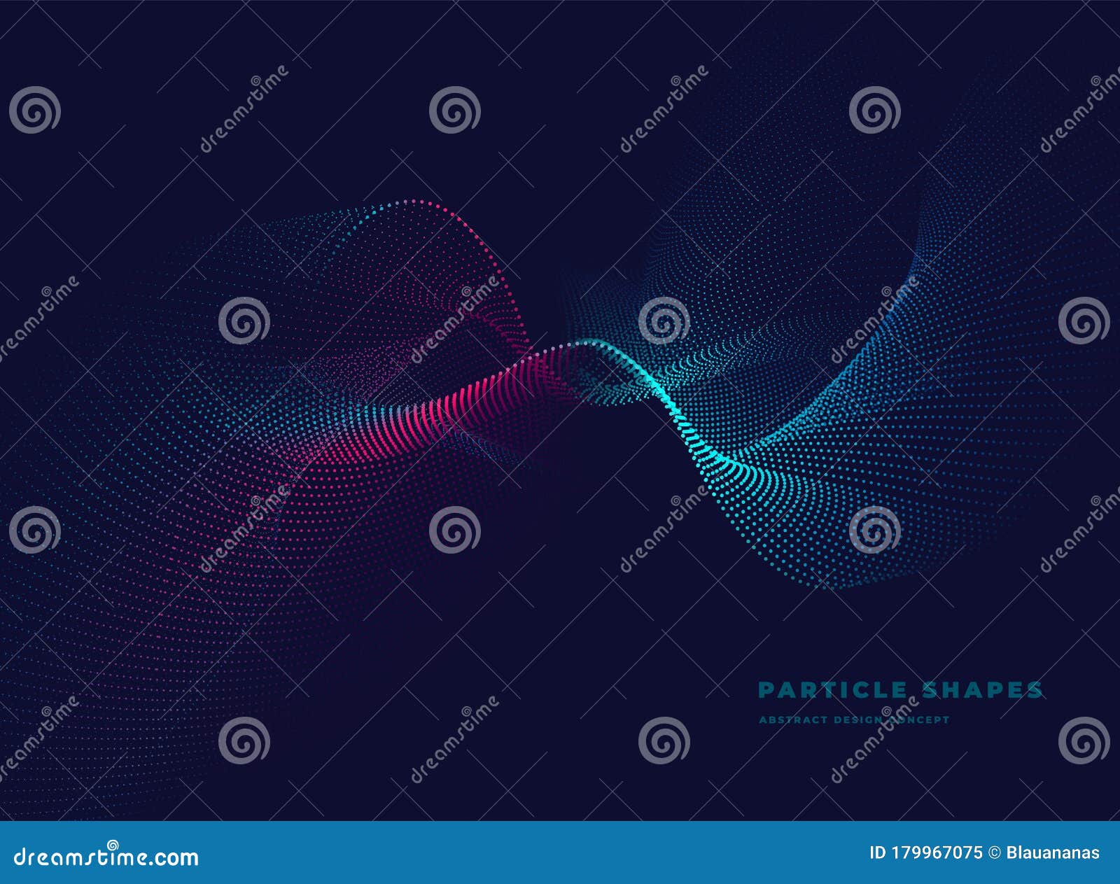 Abstract particle wave stock vector. Illustration of science - 179967075