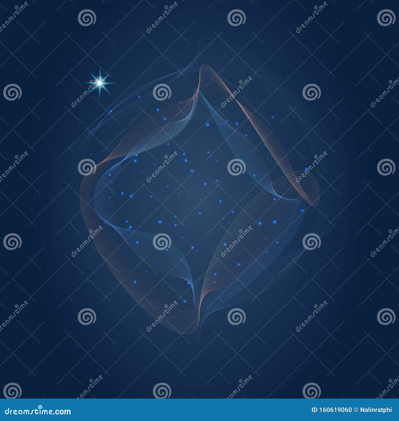 Abstract Particles Background with Design Circle Stock Vector ...