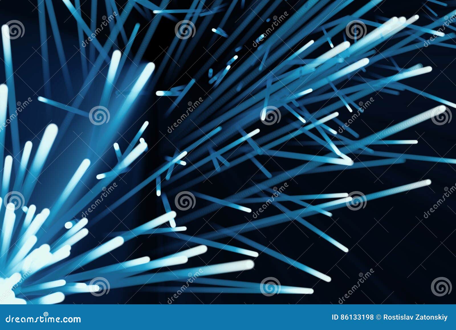 Abstract Particles Background, Explosion with Particles and Light Beam ...