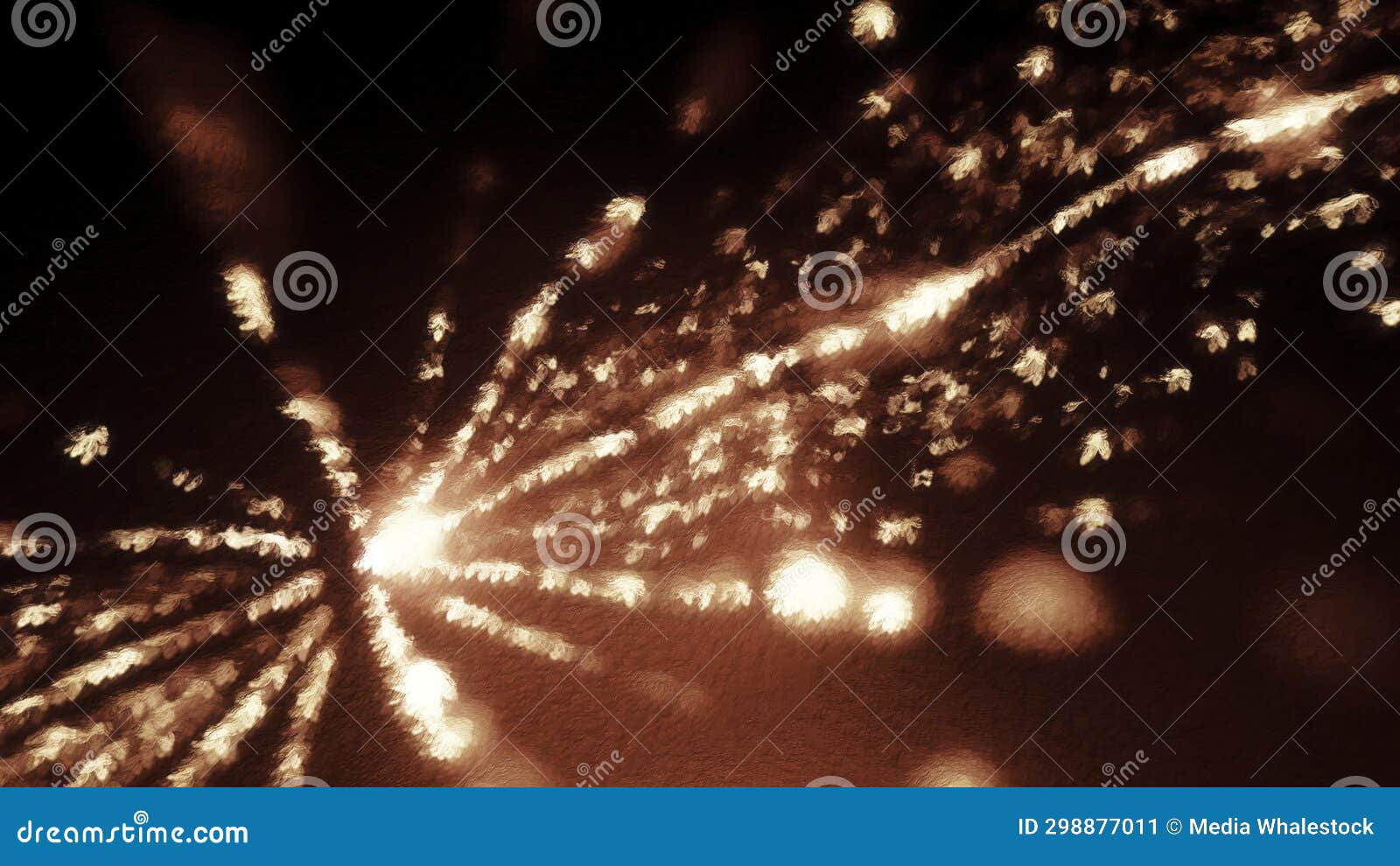Abstract Particles Background with Long Rays on a Red Background ...
