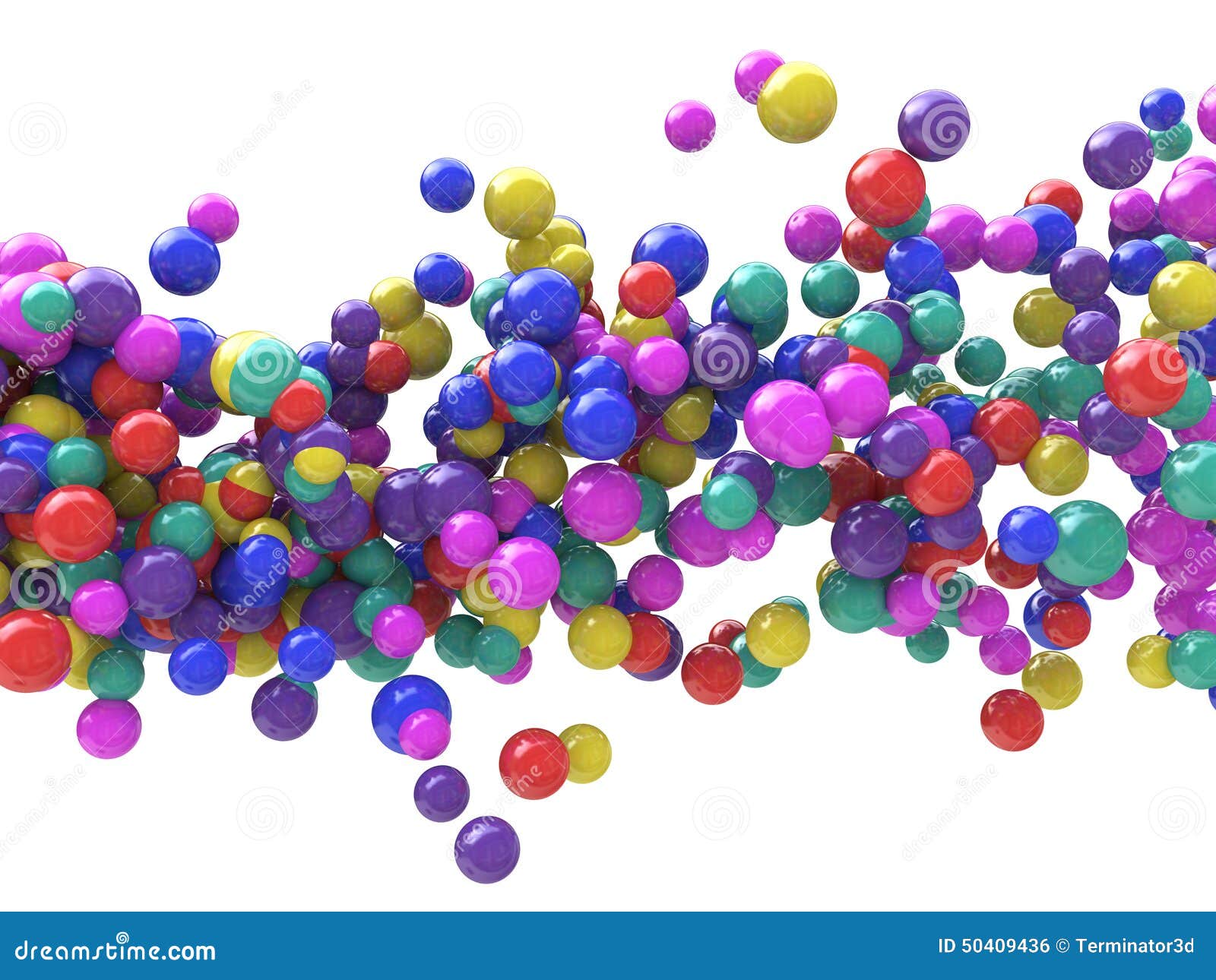 Abstract Particles Background - Wave of Colored Balls Stock ...
