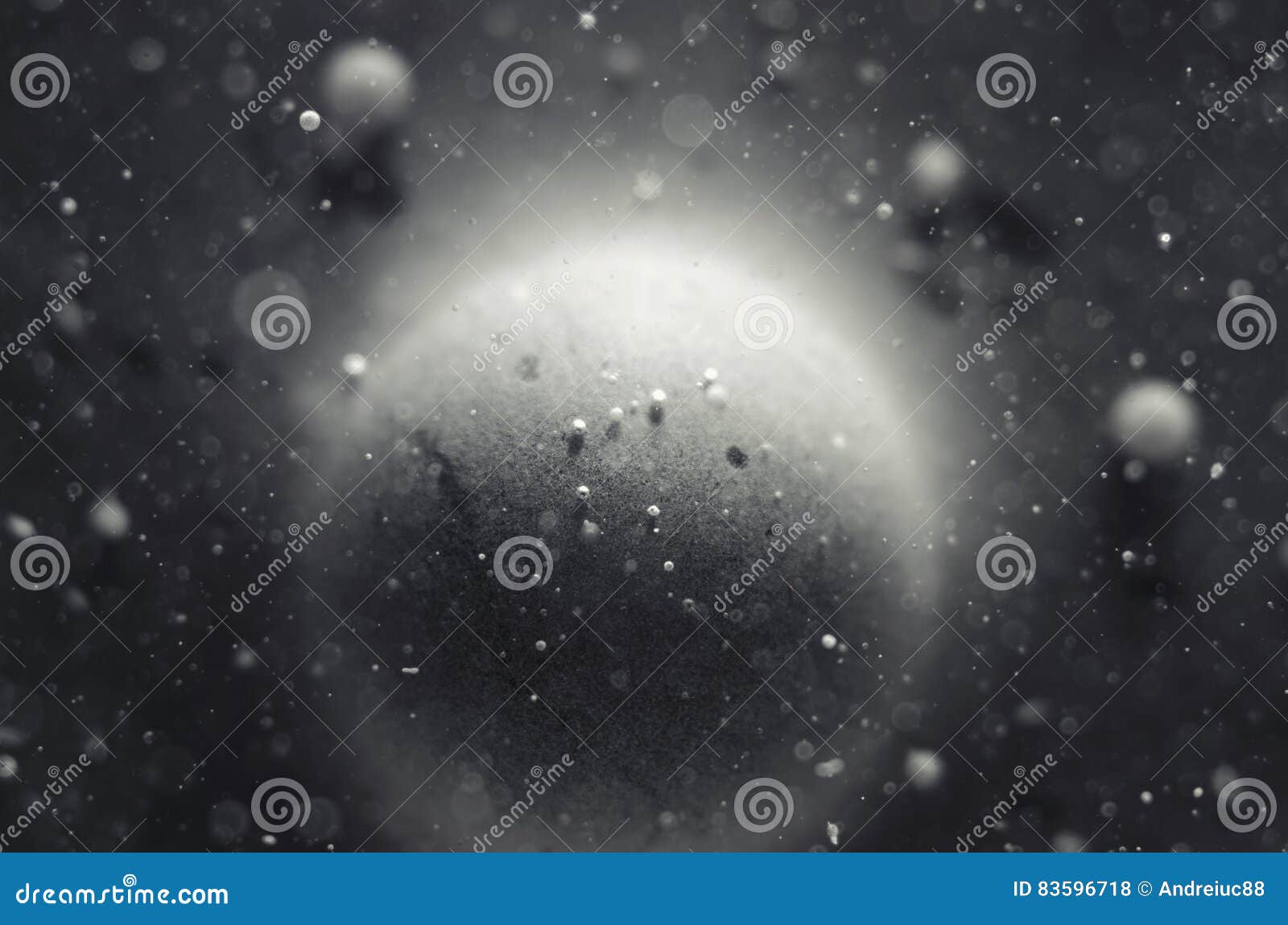 Abstract Particles on Dark Surface Stock Photo - Image of experiment ...