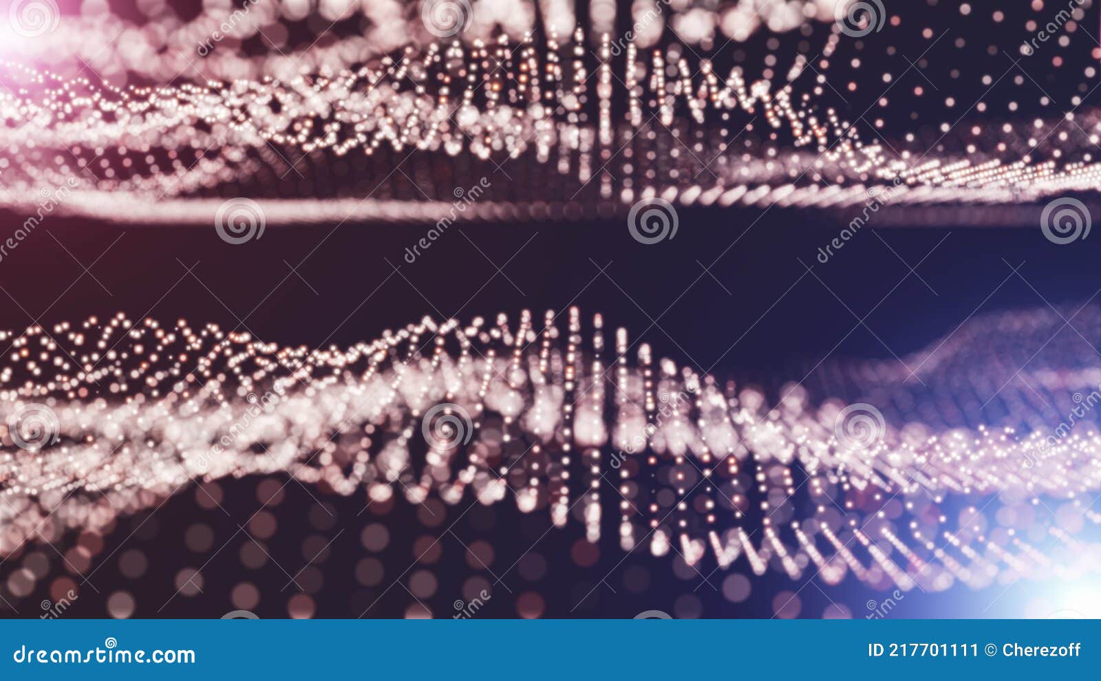 Abstract Particles with Depth of Field Stock Image - Image of particle ...