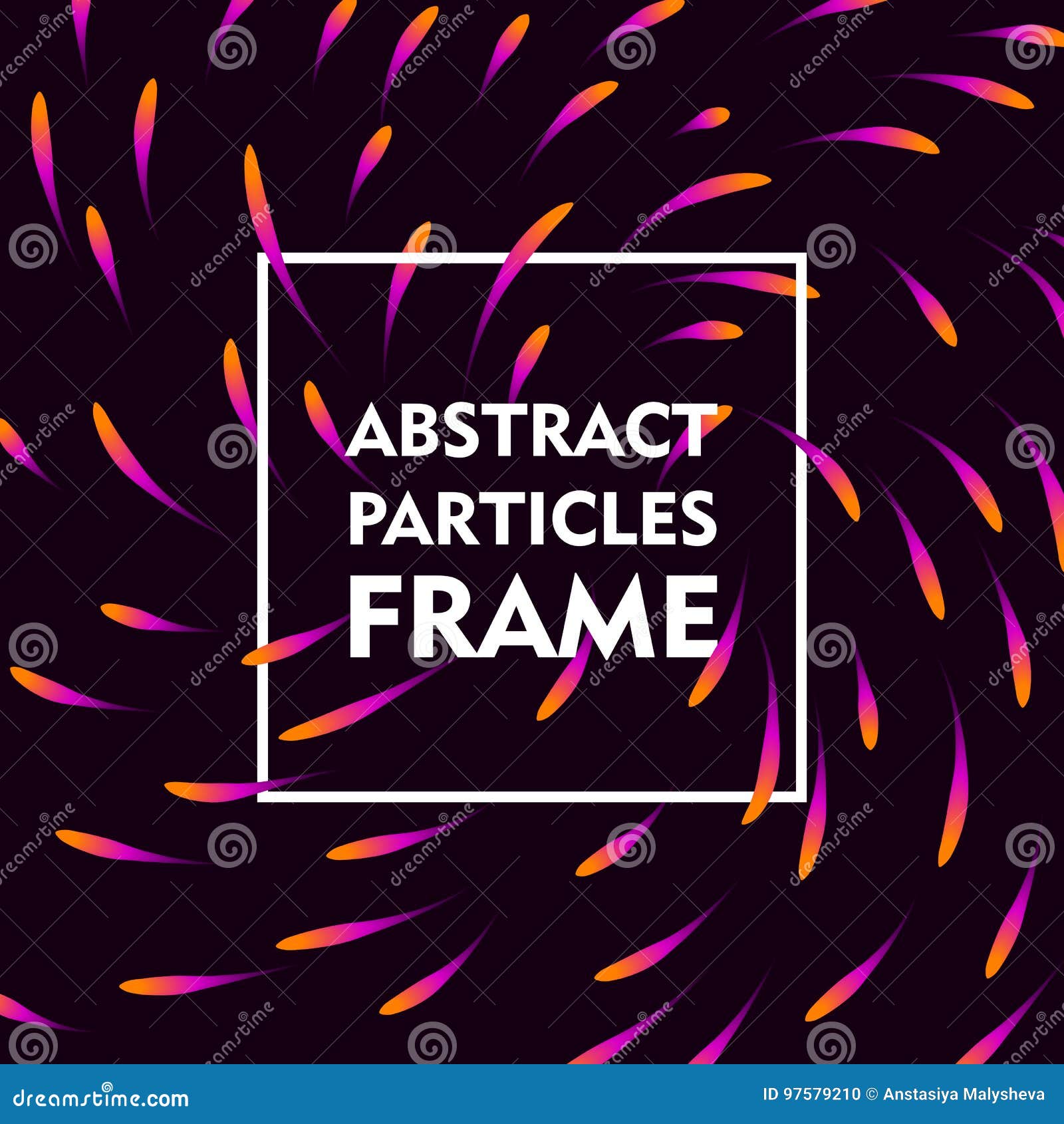 Abstract Particles Frame Gradient Stock Vector - Illustration of ...