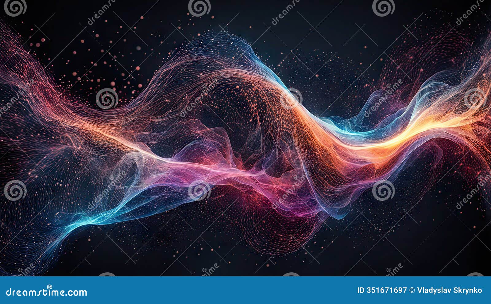 Abstract Particles Shifting and Flowing Dynamically, Creating a ...