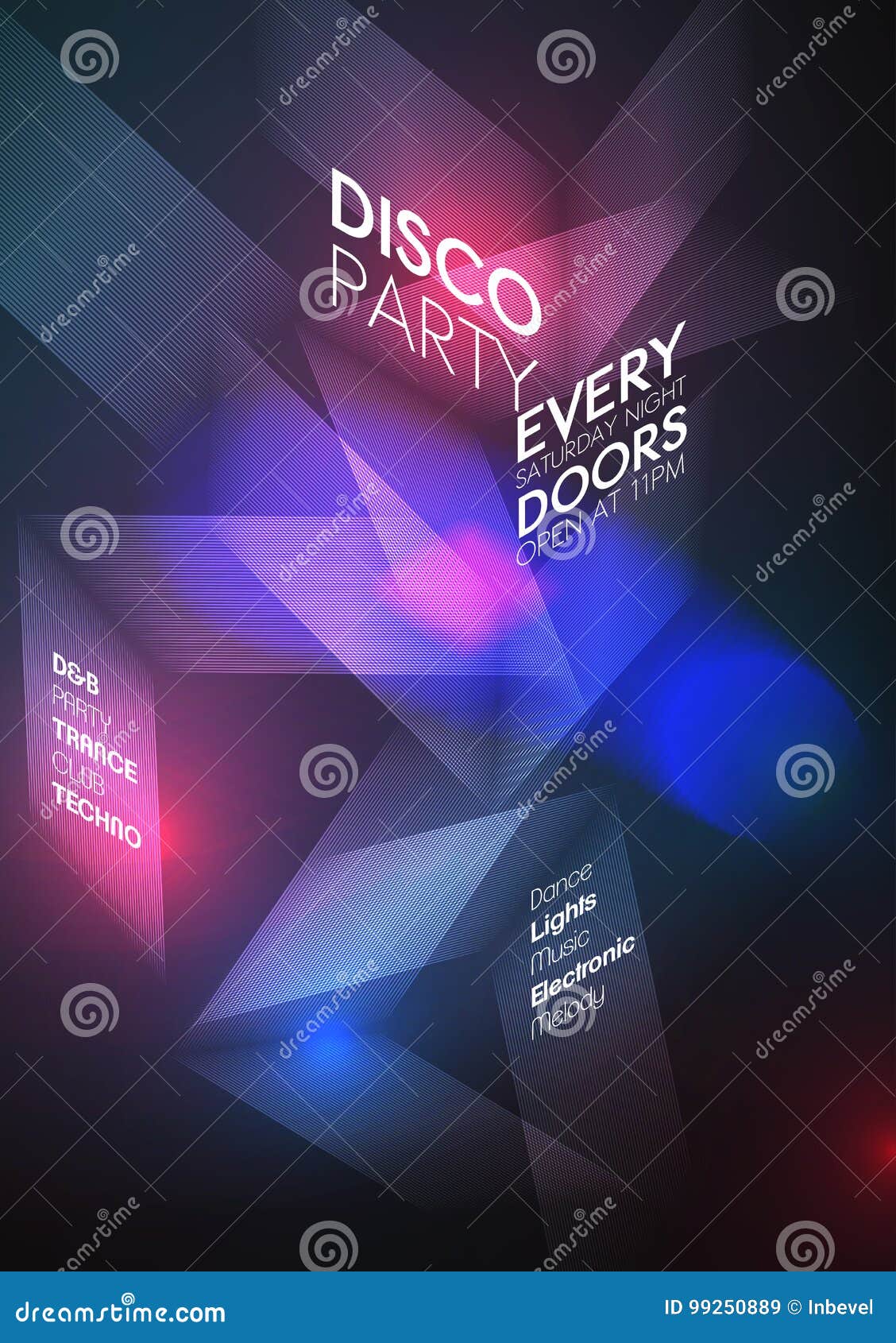 Abstract Party Poster Template - Vector Illustration Stock Vector ...