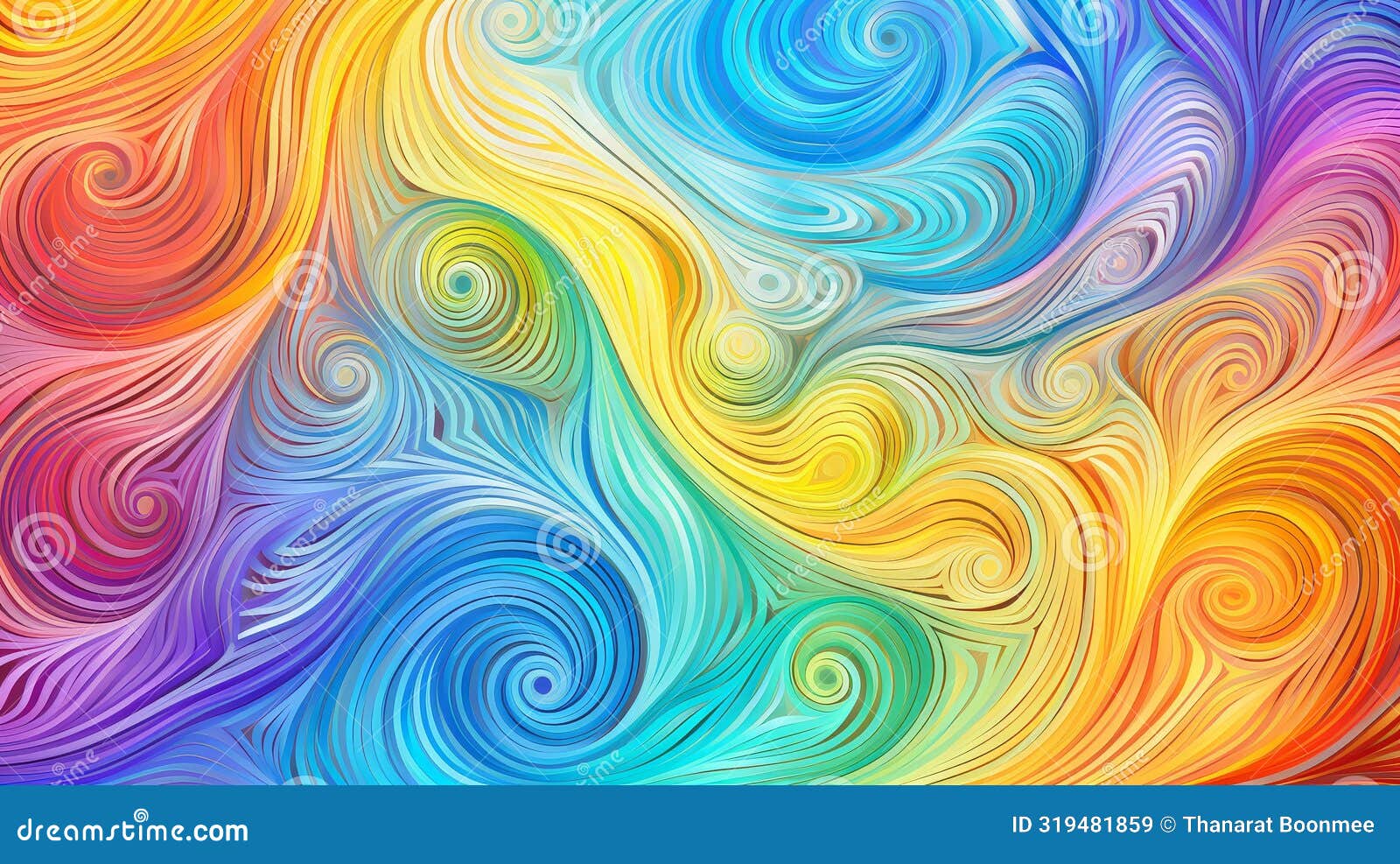 Abstract Pastel Background with Swirling Vortex Patterns and Bright ...