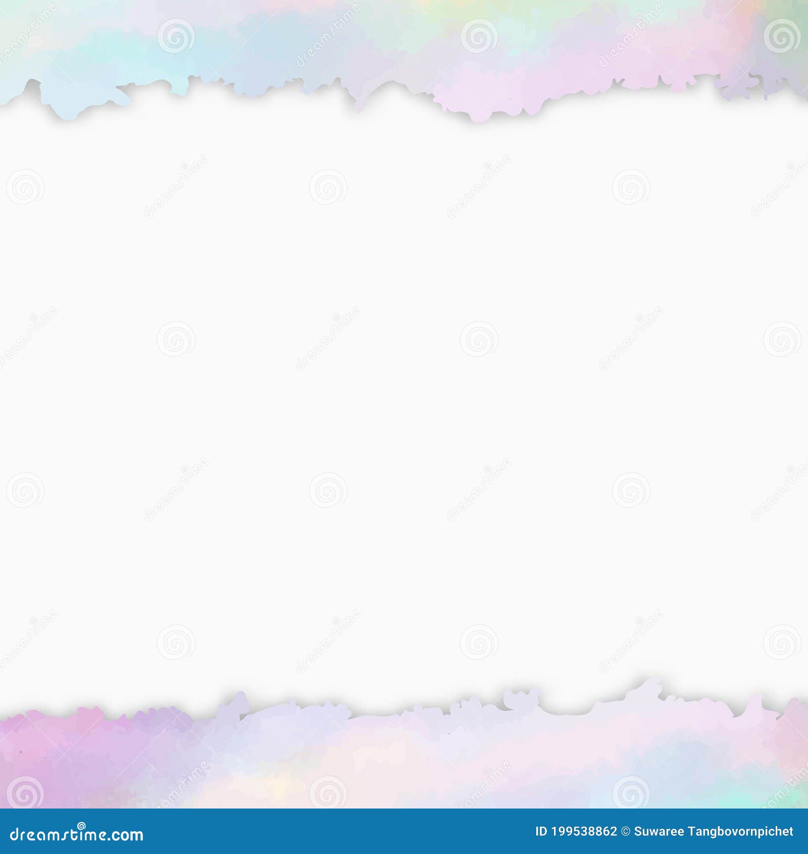 Abstract Pastel Color Tone with Random Shapes on White Background Stock ...