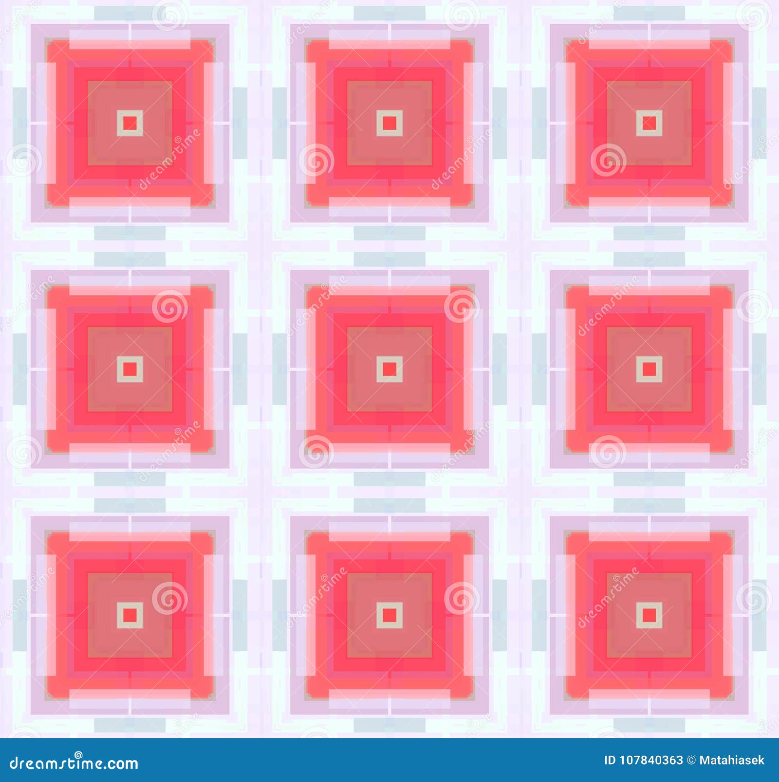 Abstract Pastel Colored Geometric Square Pattern Stock Illustration ...