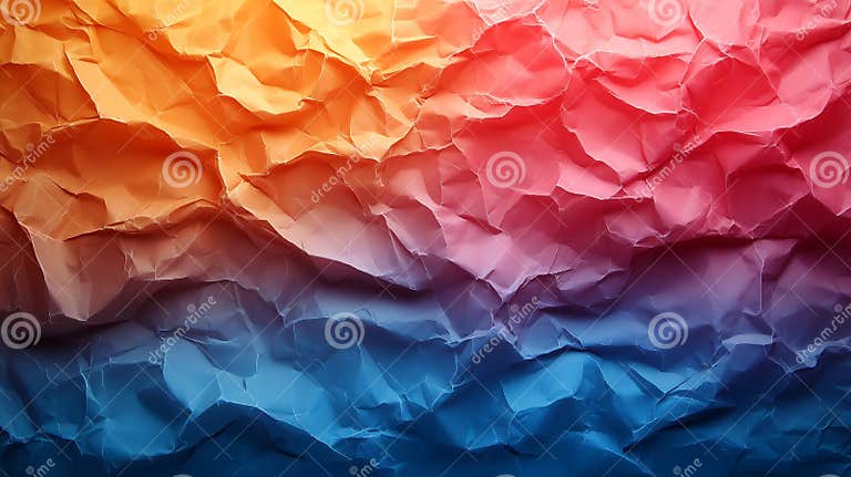 Pastel Colored Gradient Crumpled Paper Background Texture Stock ...