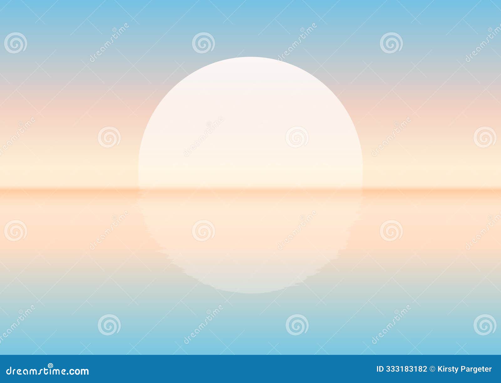 Abstract Pastel Coloured Sunset Landscape Background Stock Illustration ...