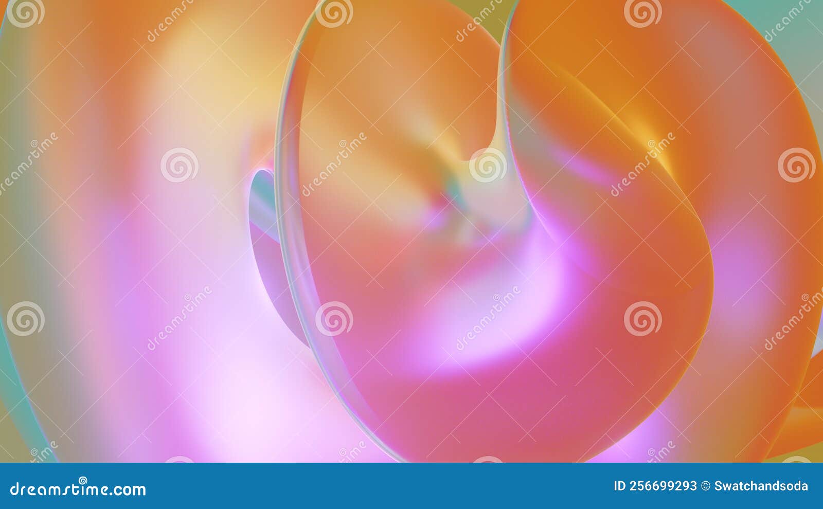Abstract Pastel 3D Rendered Multi Colored Curved Formation Background ...