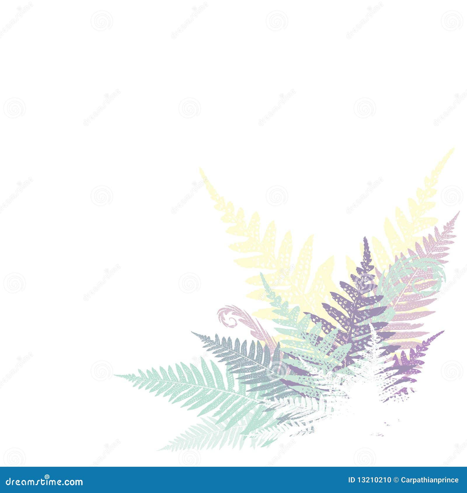 Abstract pastel ferns stock vector. Illustration of botanical - 13210210