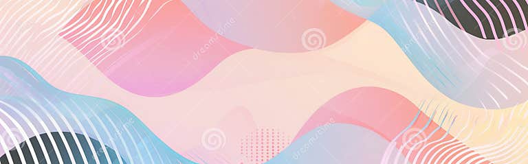 Abstract Pastel Geometric Pattern with Smooth Lines and Gradient Color ...