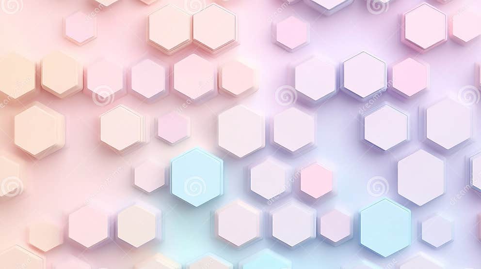 Abstract Pastel Hexagonal Pattern with a Soft Gradient Background Stock ...